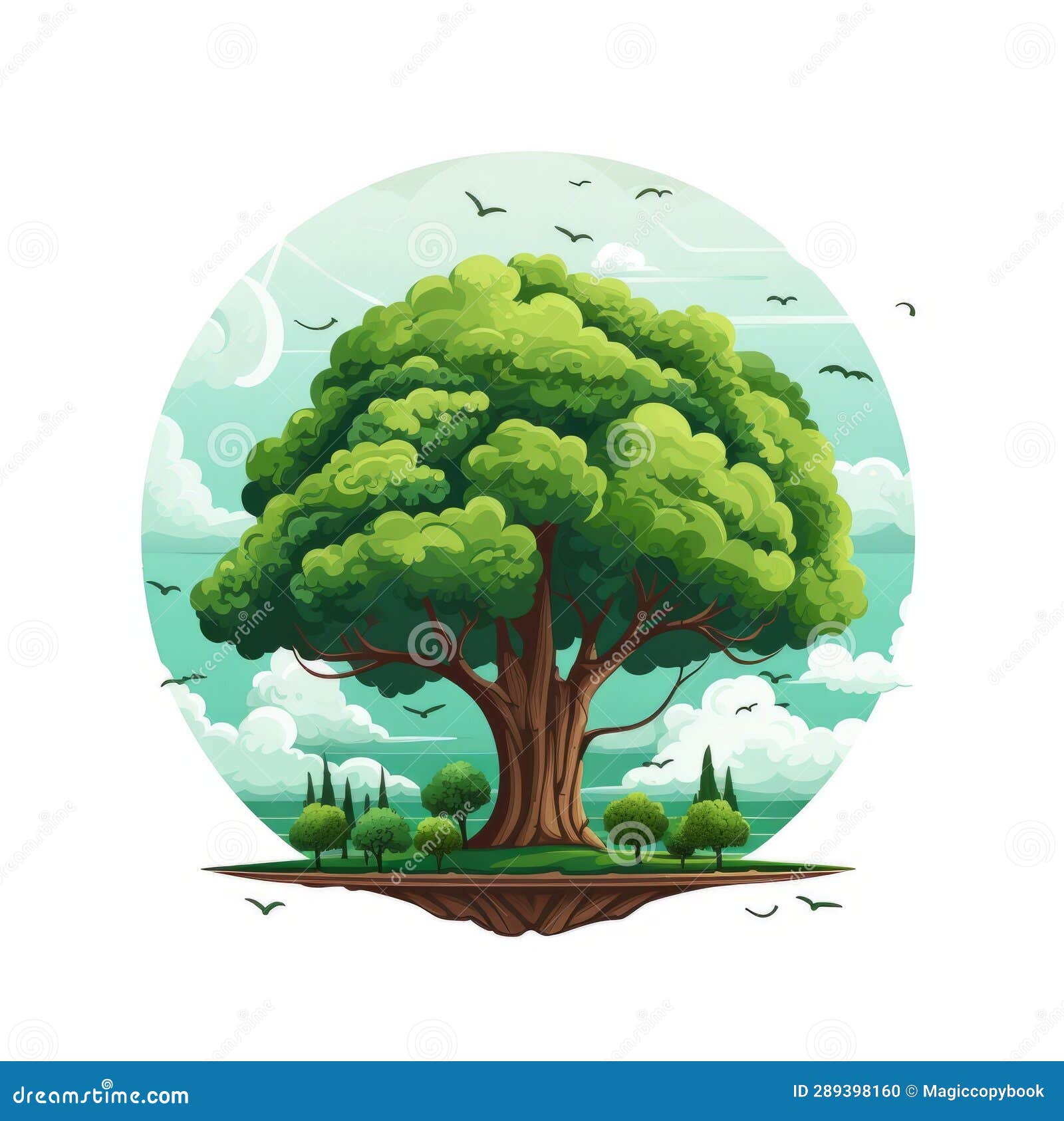Tree and Globe. Concept Miniature Globe Showing the Environment with ...