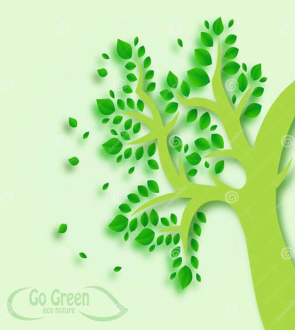 Tree Go Green Concept stock illustration. Illustration of nature - 34981532