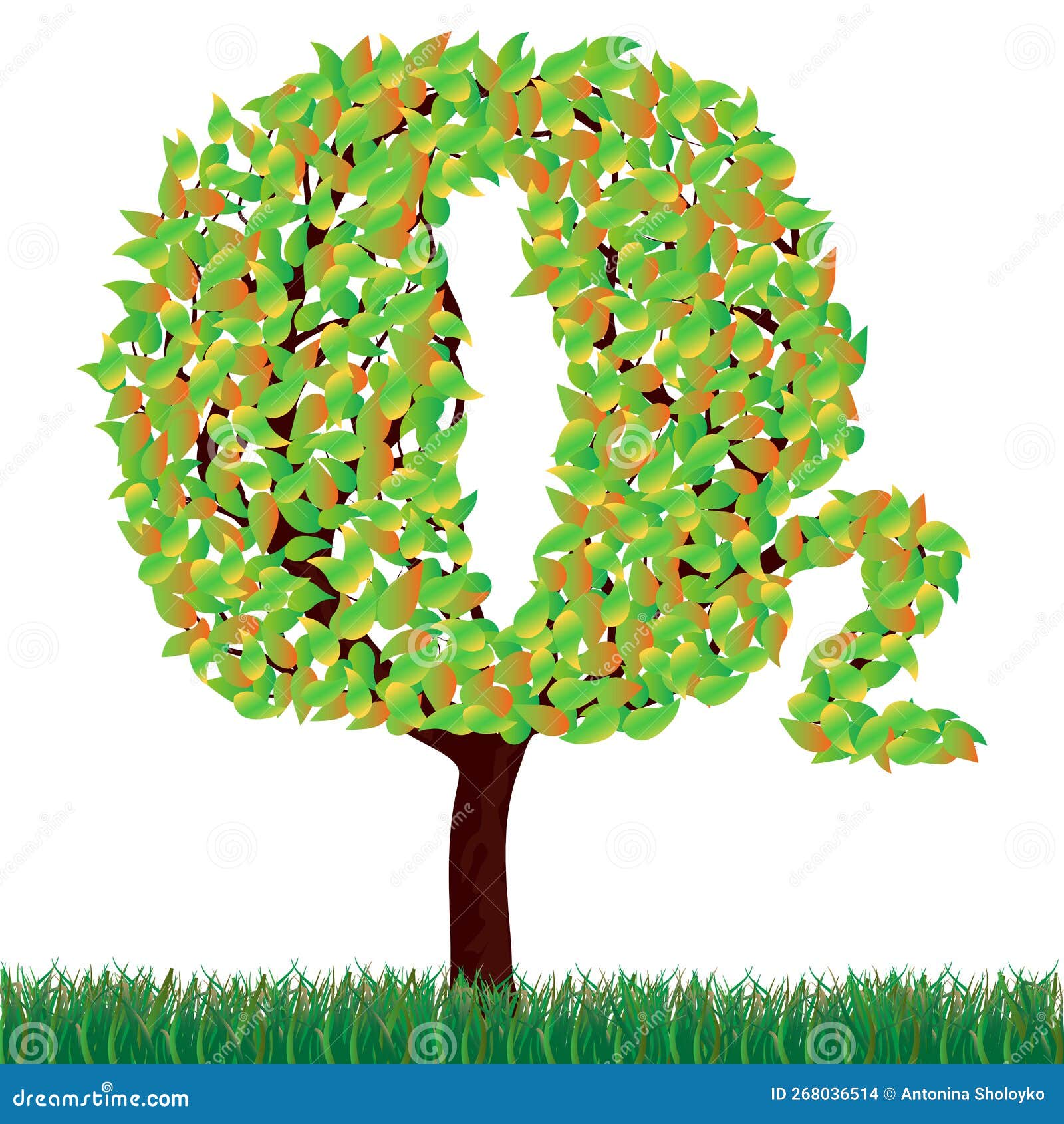 Exclusive. Autumn Tree in the Form of the Chemical Formula of Oxygen ...