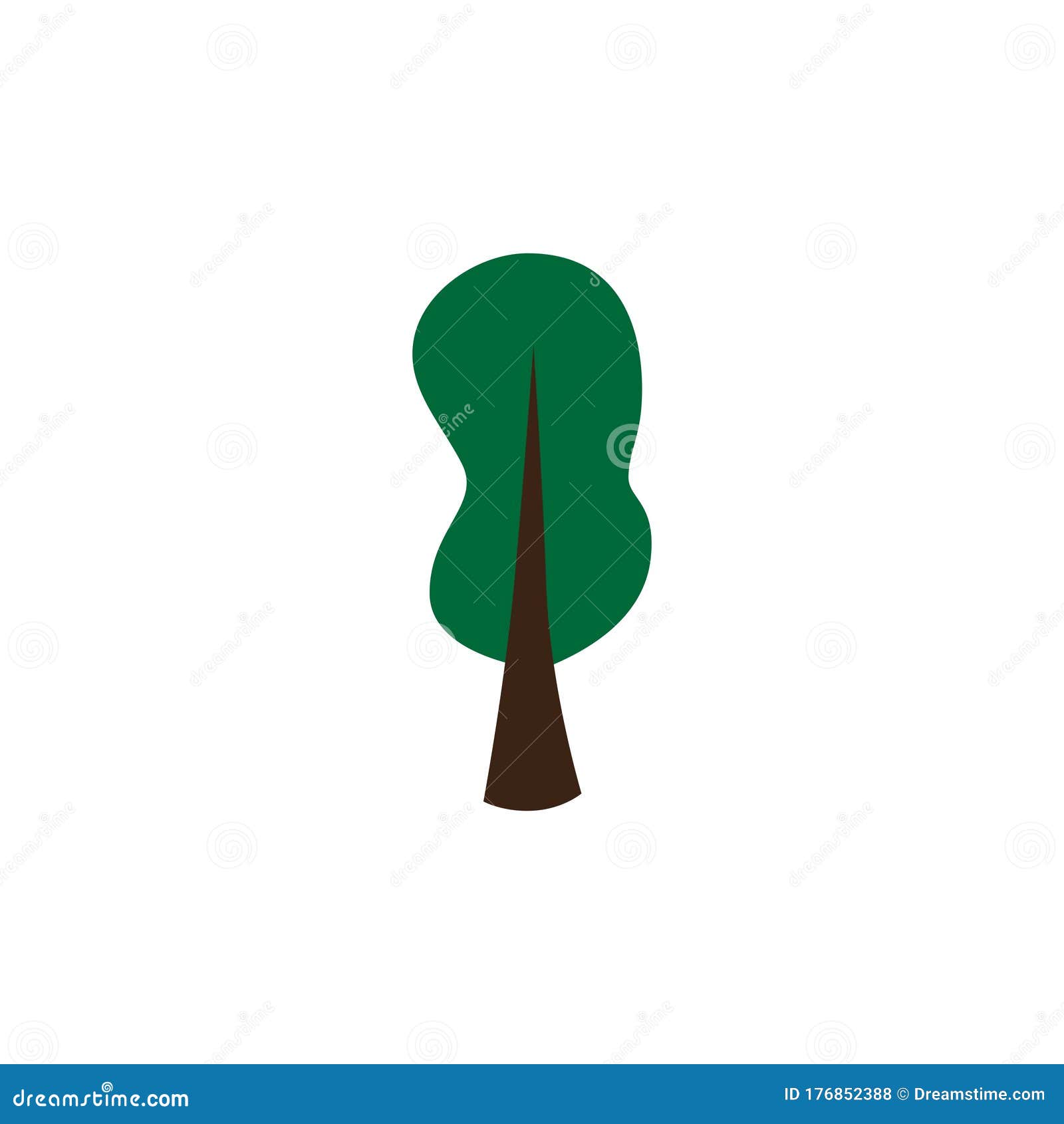 Tree Graphic Design Template Isolated Stock Illustration - Illustration ...