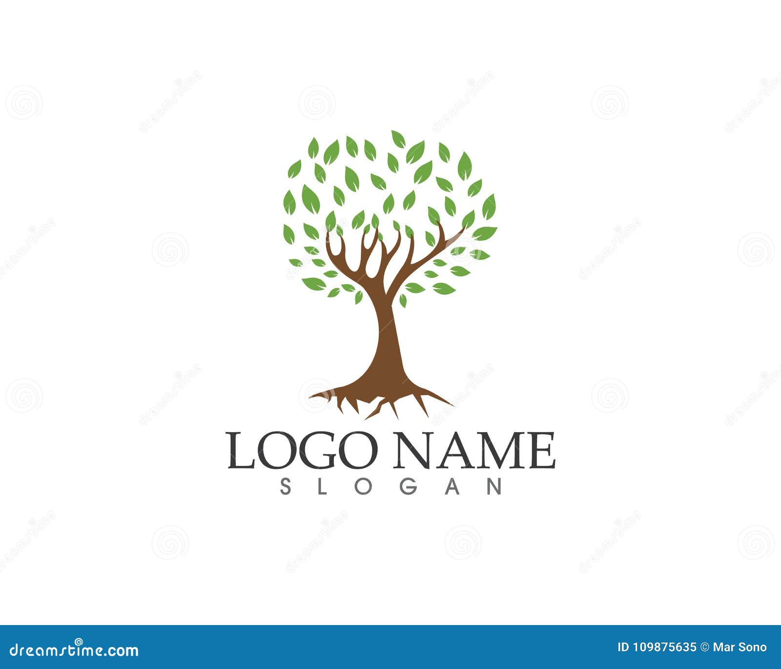Tree Green Identity Card Vector Logo Template Tree Green Identity Card ...
