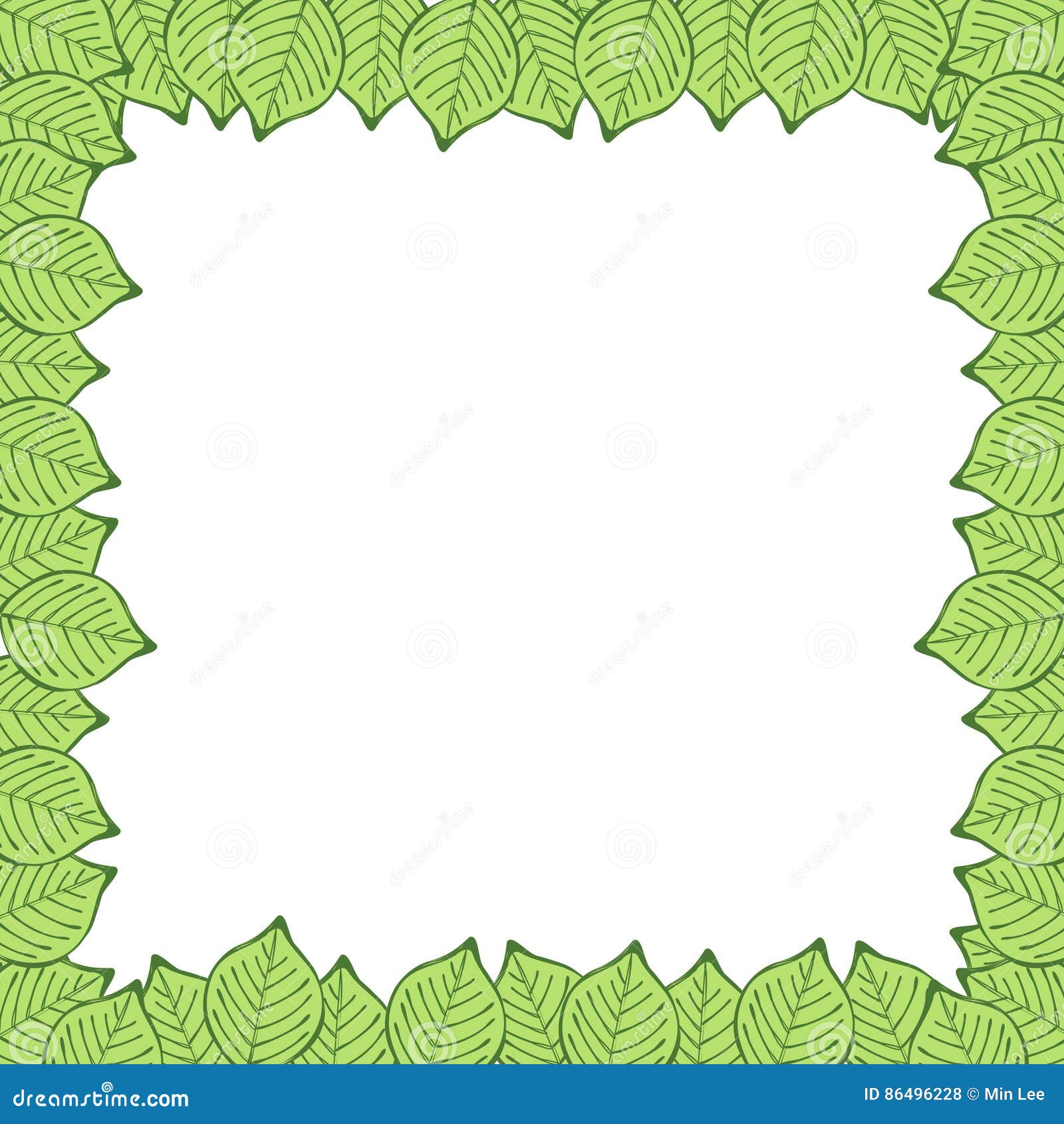 Tree Green Leaves Abstract Frame Stock Vector - Illustration of ...