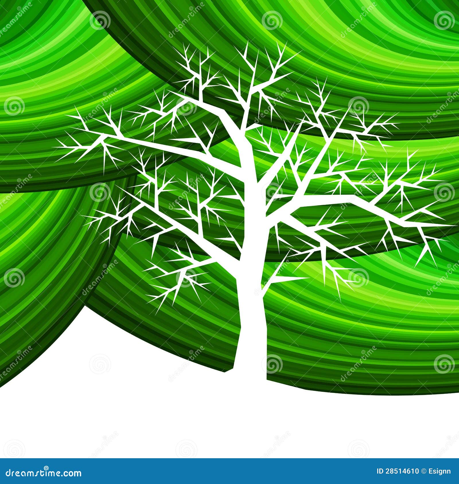 Tree with green pattern stock vector. Illustration of leaf - 28514610