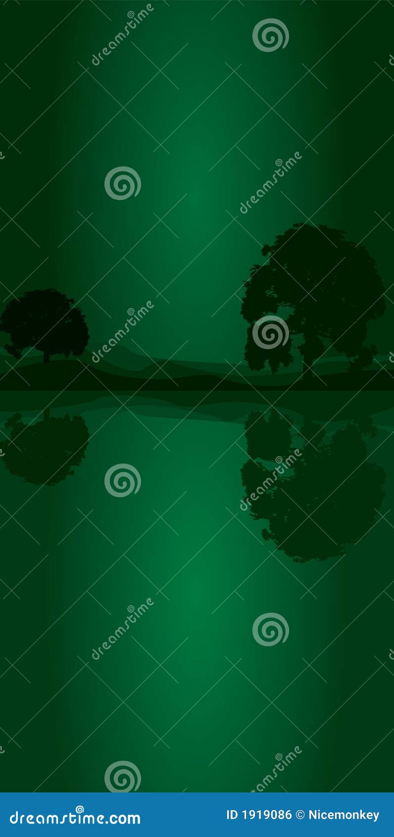 Tree green portrait stock illustration. Illustration of night - 1919086