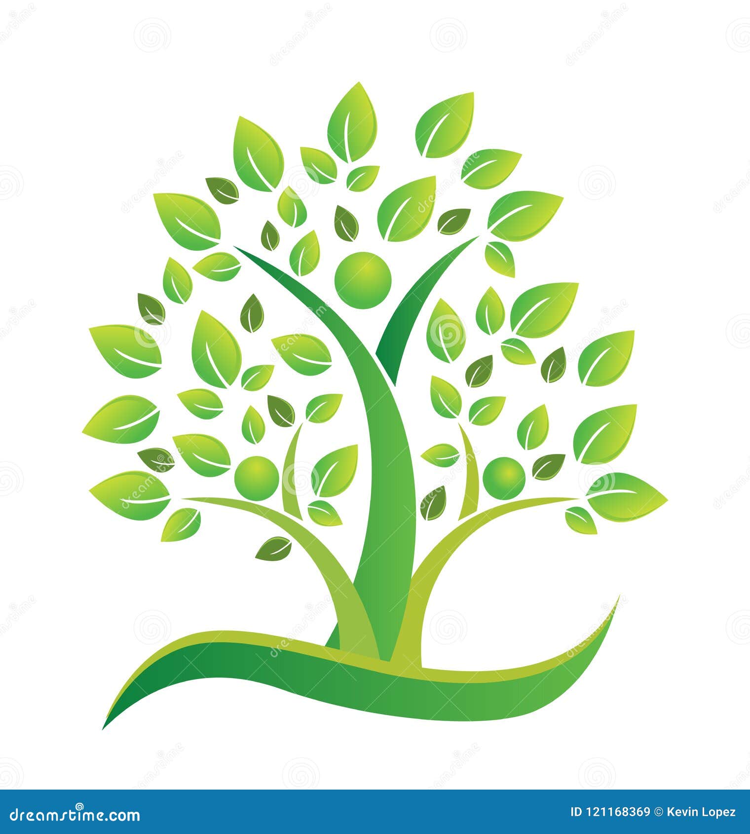 Tree Green Teamwork Figures Icon Vector Stock Vector - Illustration of ...