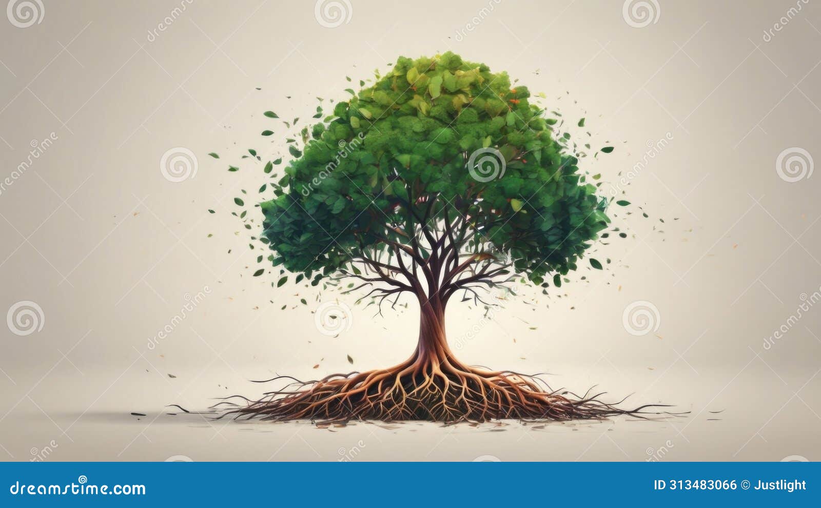 A Tree Growing and Branching Out, with Each Branch Representing a ...