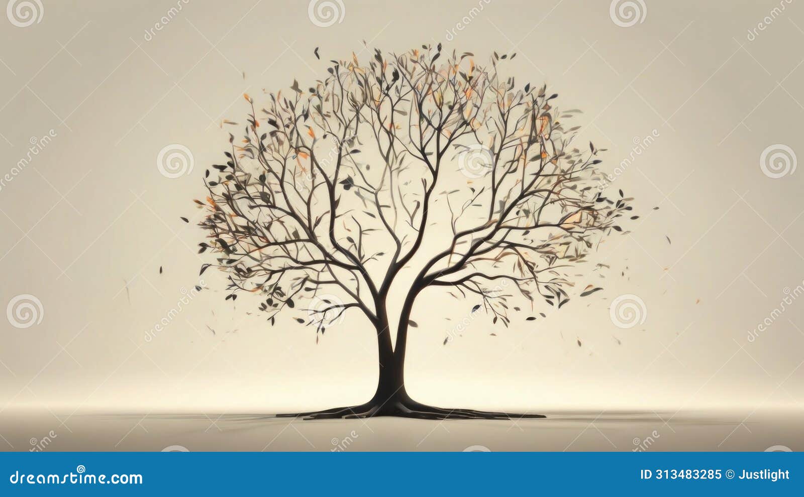 A Tree Growing and Branching Out, Representing the Growth and ...