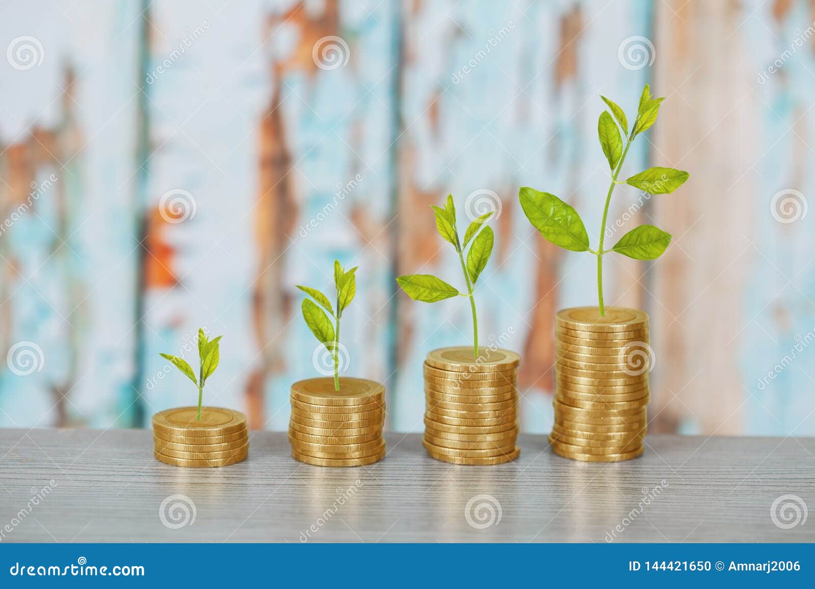 Tree Growing on Coins Stack ,concept of Investment Stock Photo - Image ...
