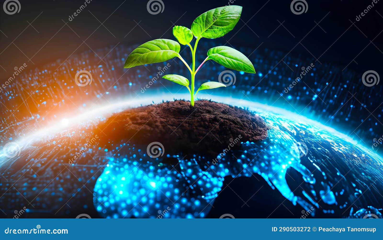 Eco Technology, Green it, Nature Technology, and Ecology Concept ...