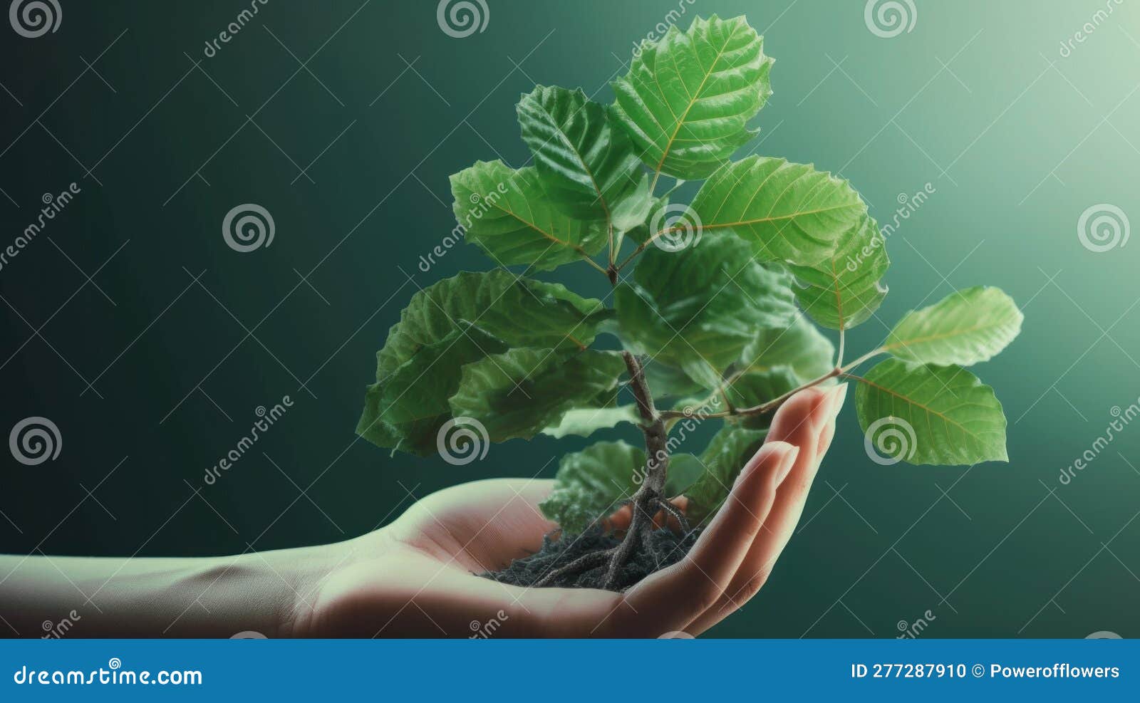 Tree Growing on the Hand, the Concept of Ecology Created with ...