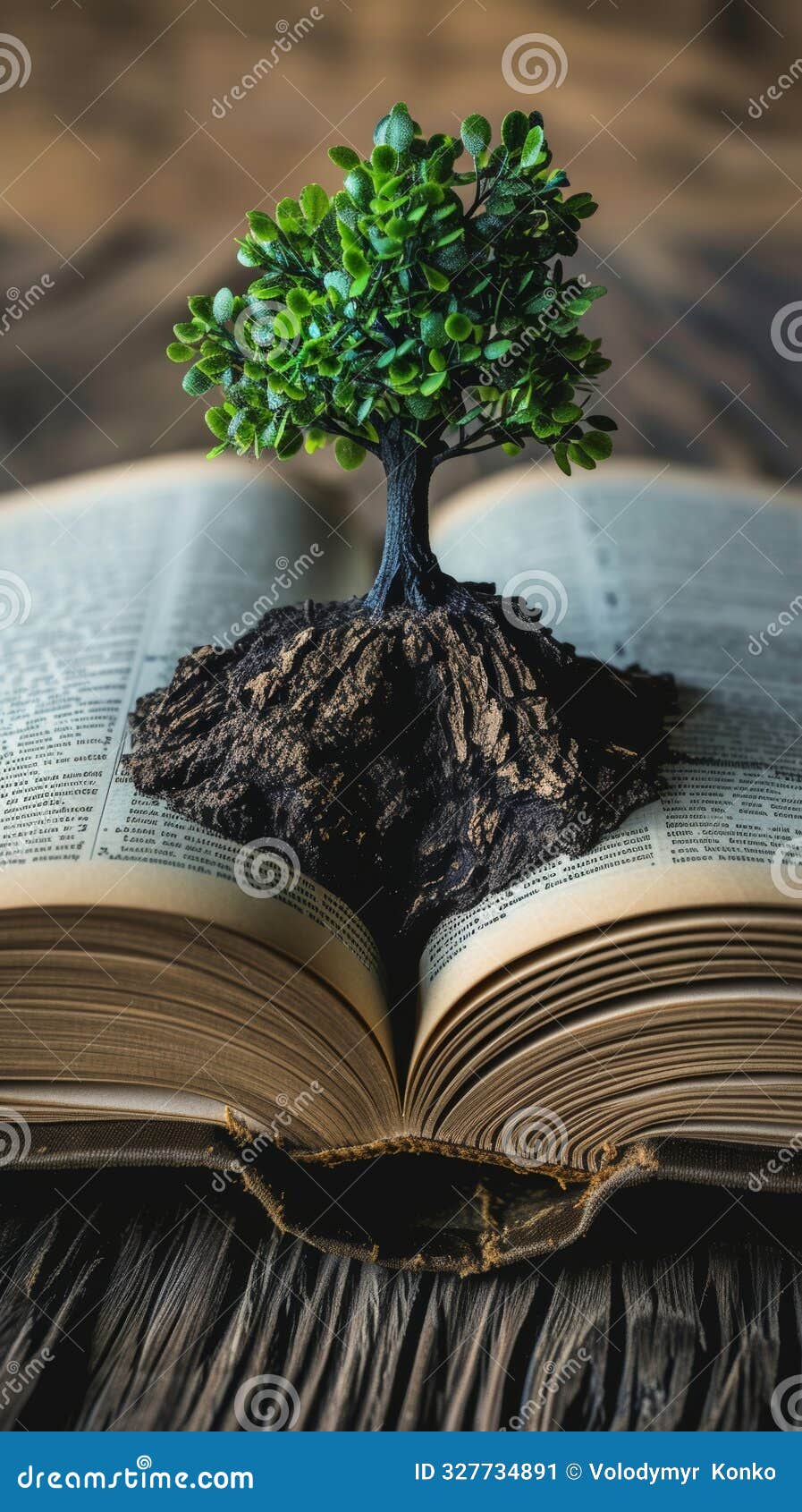 Tree Growing from an Open Book Stock Image - Image of book, academic ...