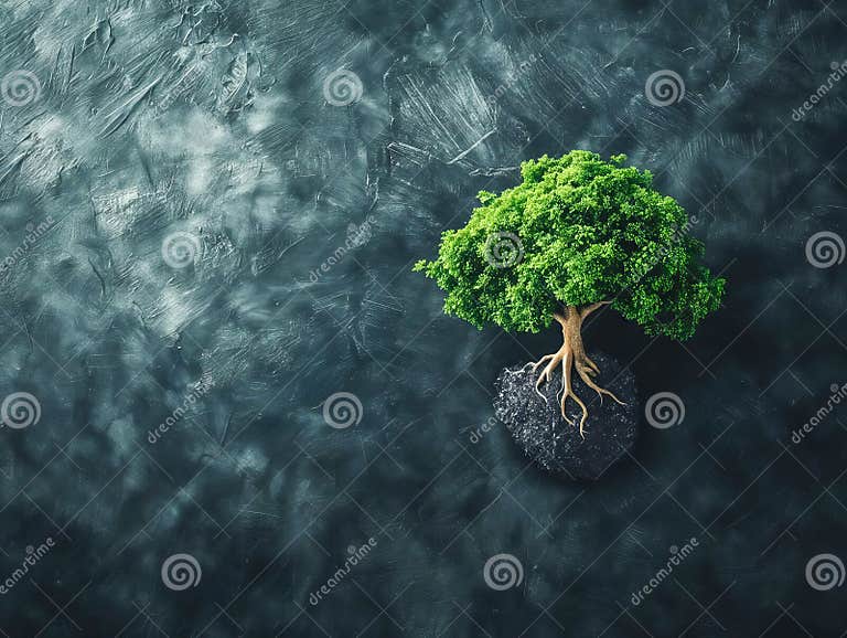 A Tree Growing Out of a Rock Stock Photo - Image of root, tree: 314970650