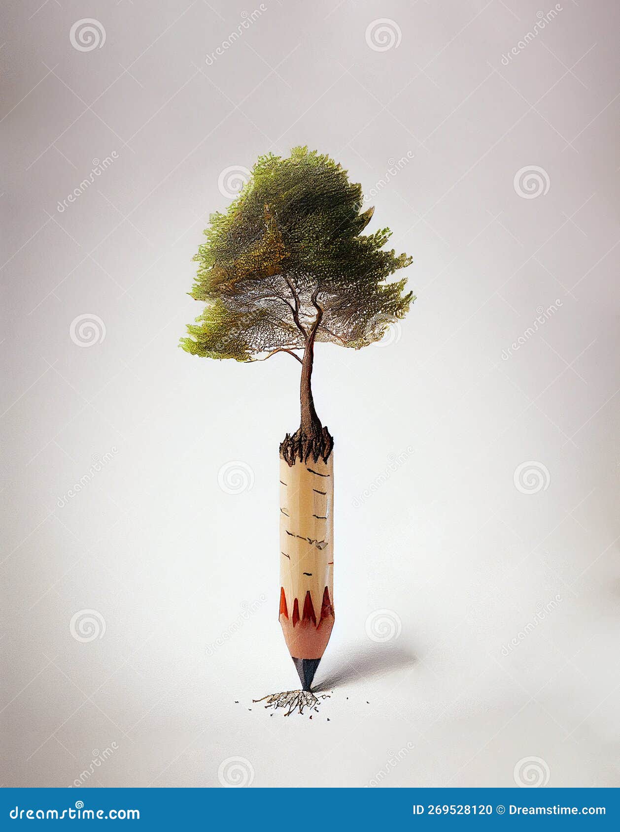 Tree Growing from the Pencil, Creative, Environment and Eco Concepts ...