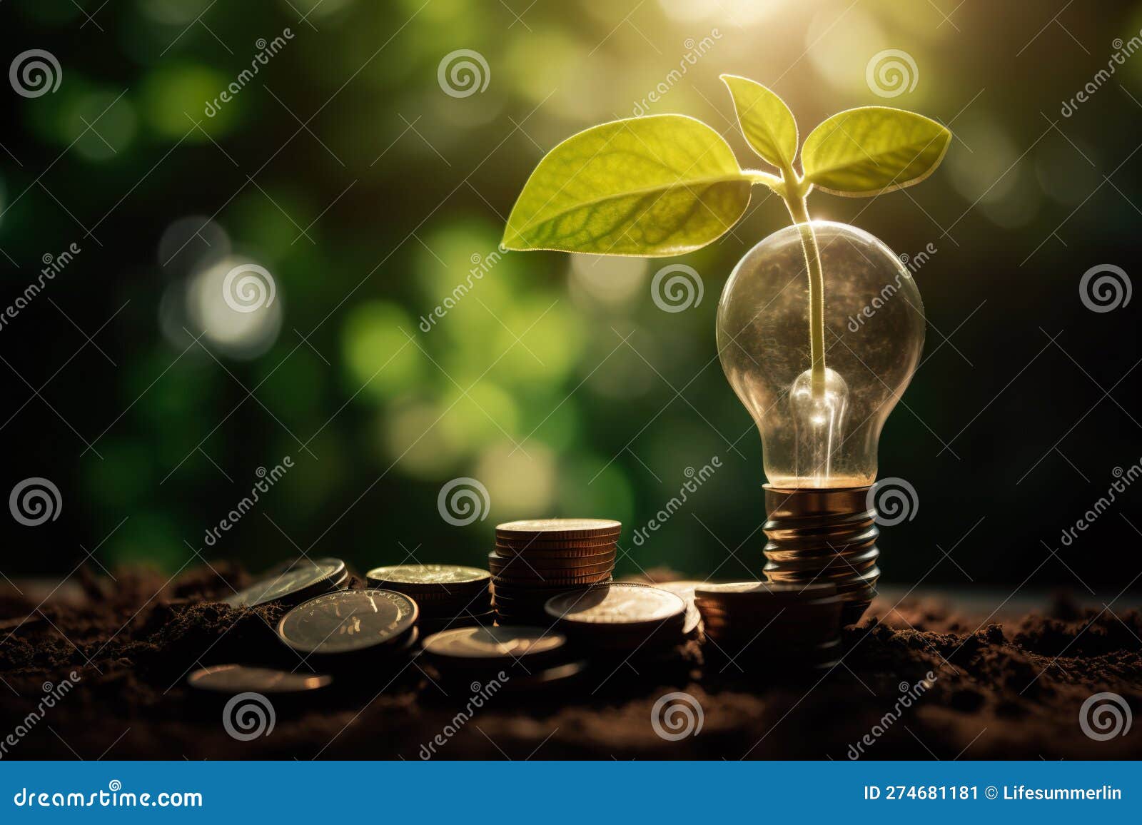 Tree Growing on Soil and Environmentally Friendly Ambient Stock ...