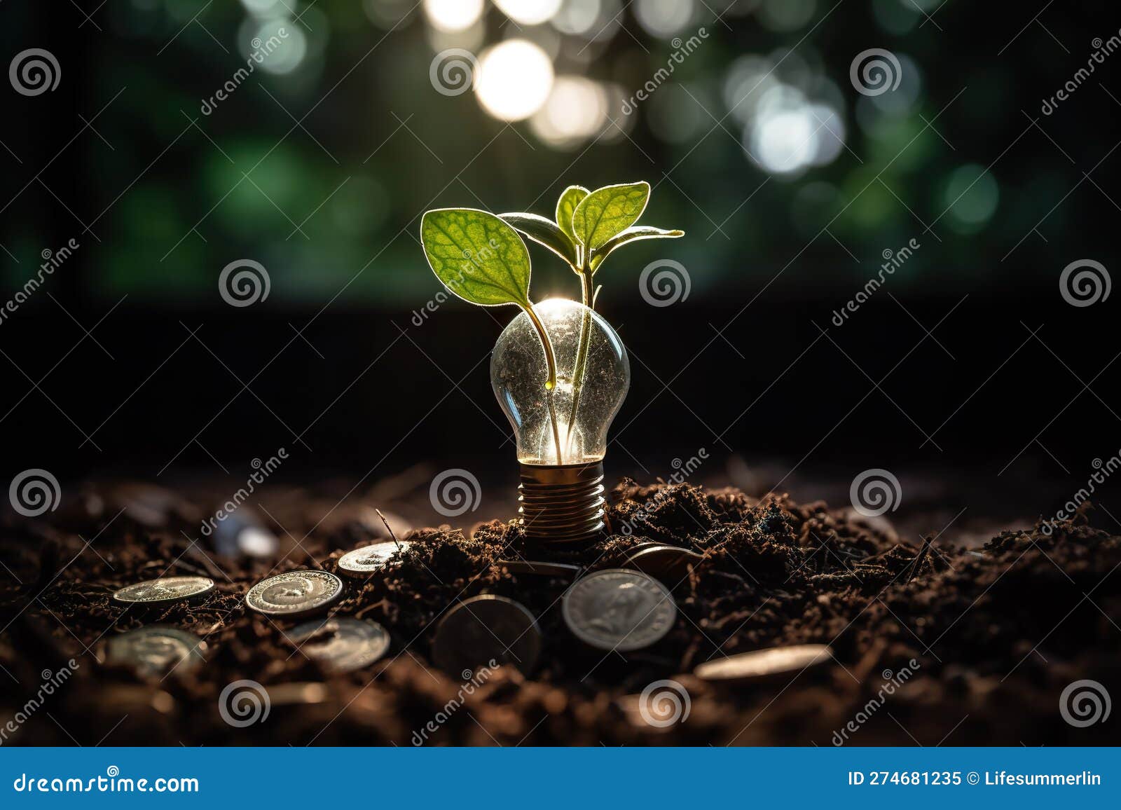Tree Growing on Soil and Environmentally Friendly Ambient Stock ...