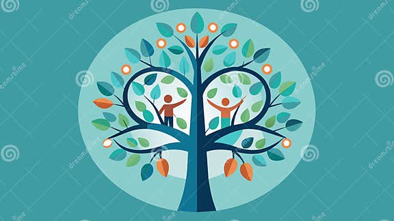 A Tree that Grows in a Circle Its Branches Intertwining and Connecting ...