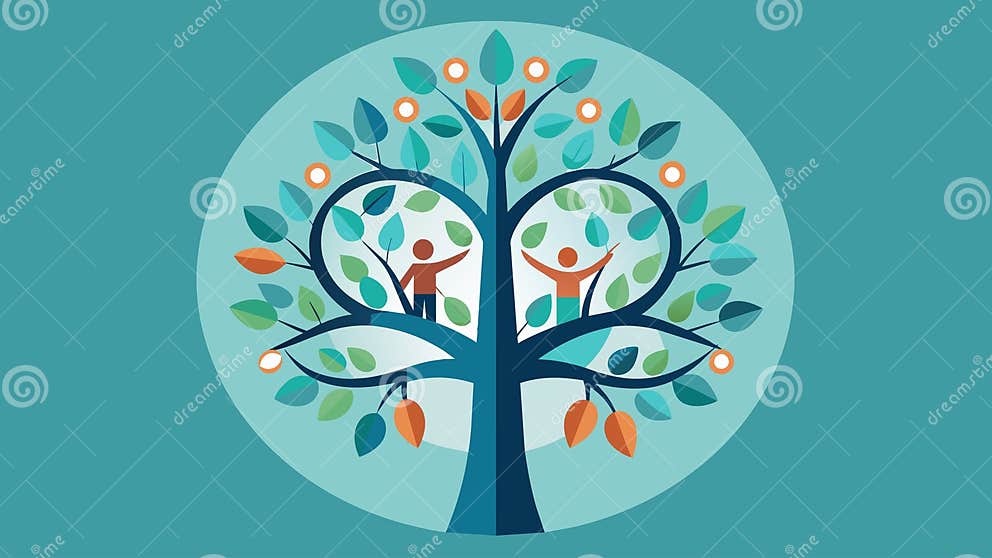 A Tree that Grows in a Circle Its Branches Intertwining and Connecting ...