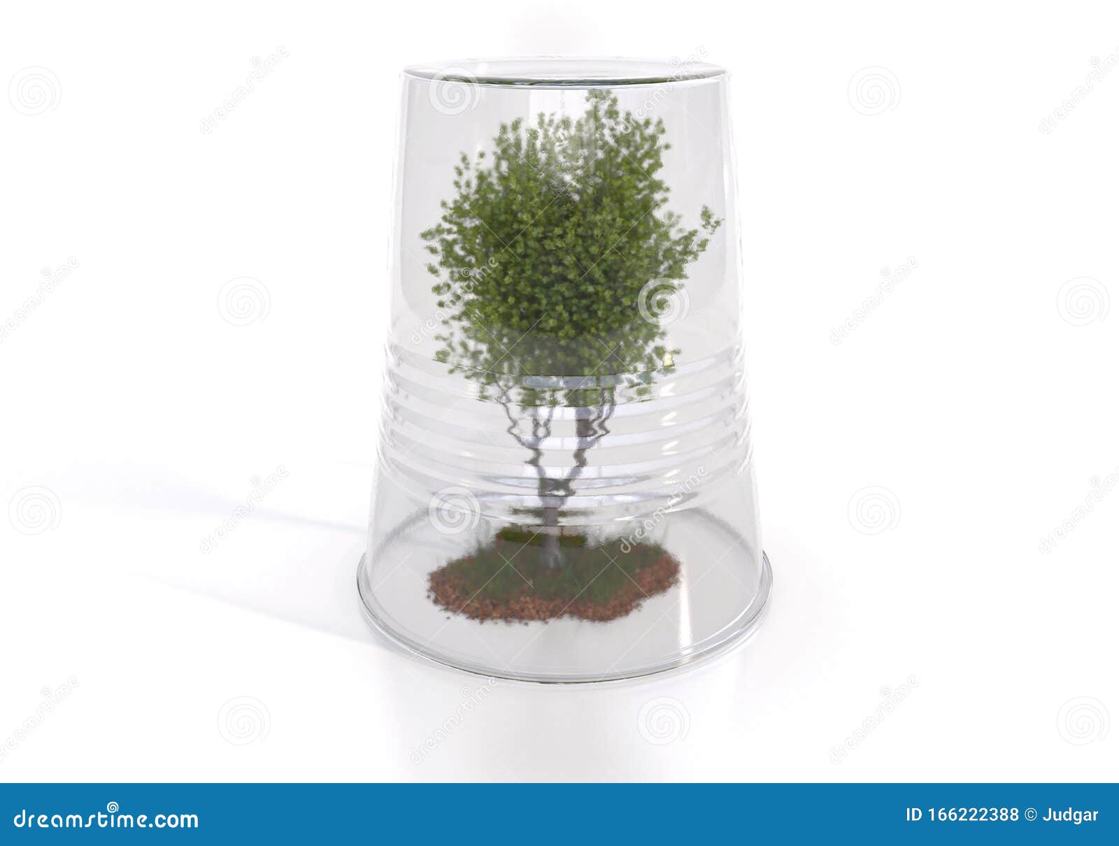 A Tree are Grows Inside a Disposable Plastic Cup. Environmental ...
