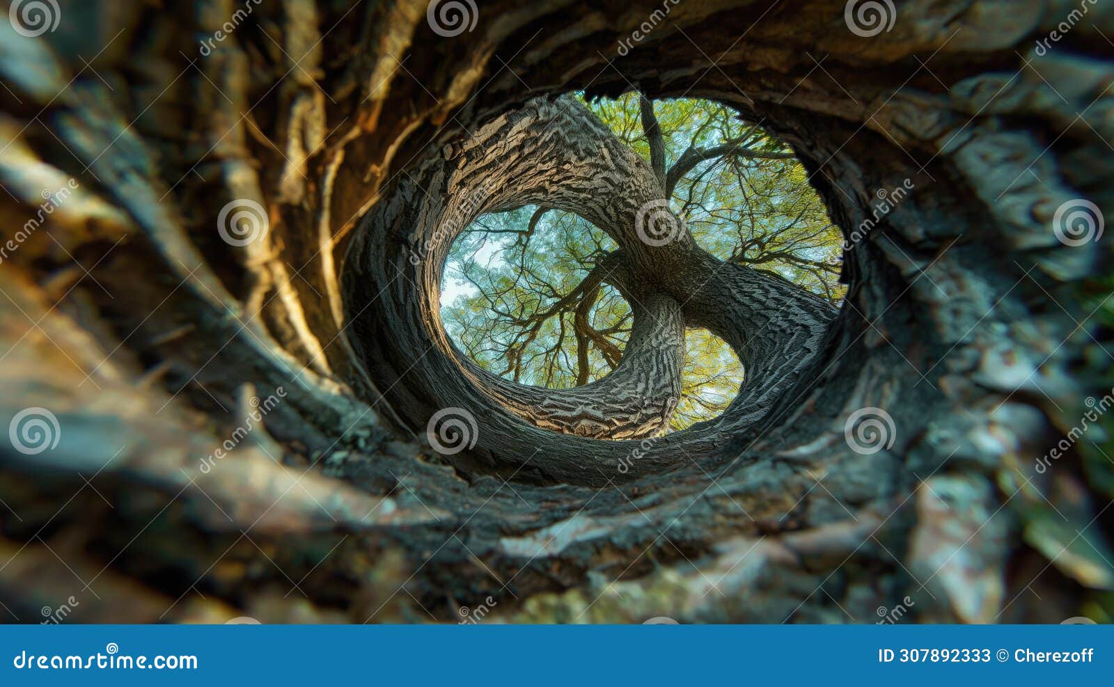 The Tree Grows in a Spiral Pattern Stock Image - Image of branch, grow ...