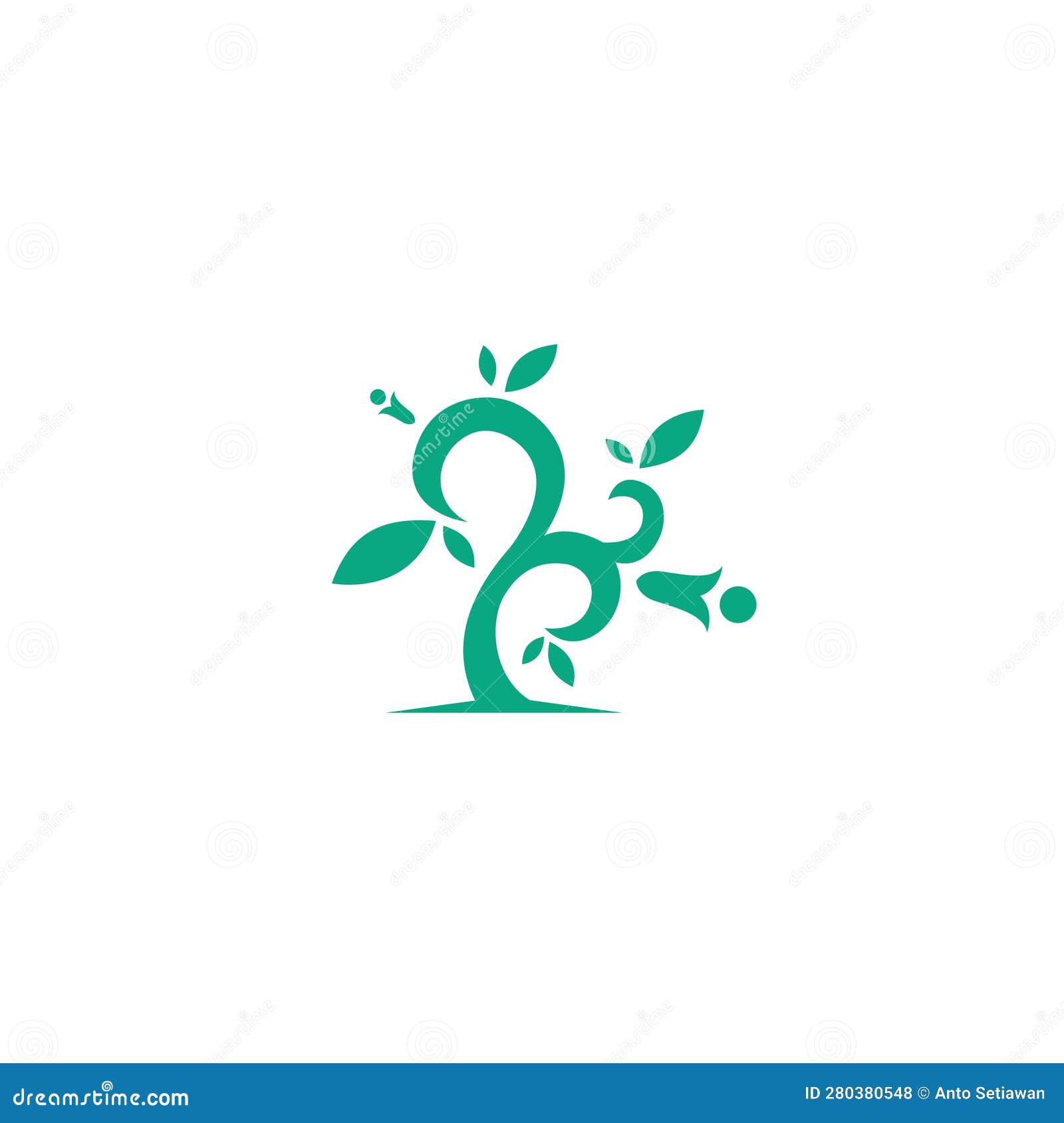 Tree Growth Logo Vector. Tree Vector Illustration Stock Vector ...