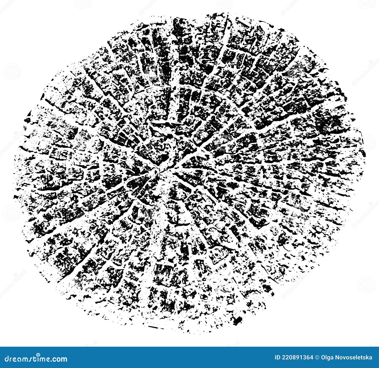 Tree Growth Rings. Natural Cut Wood. Vector Illustration. Stock ...