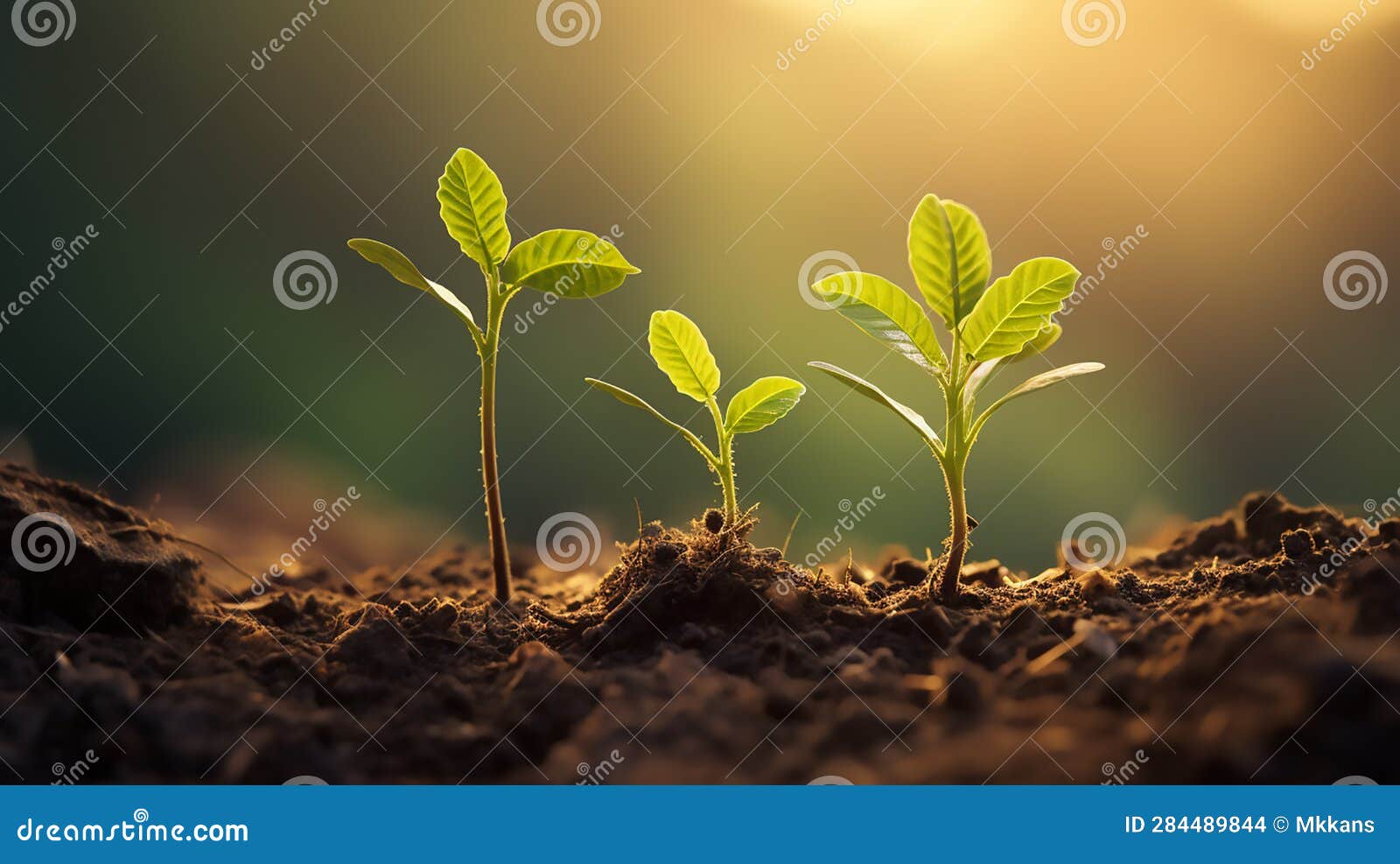 Tree Growth in Three Steps in Nature Stock Illustration - Illustration ...
