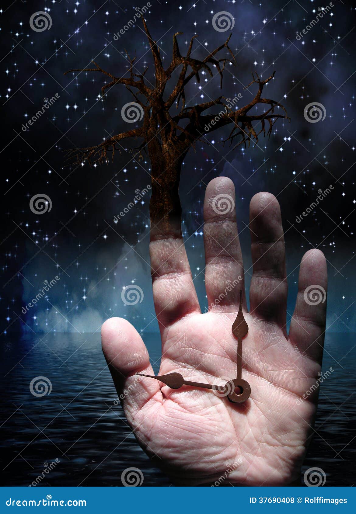 Tree with Hand stock illustration. Illustration of design - 37690408