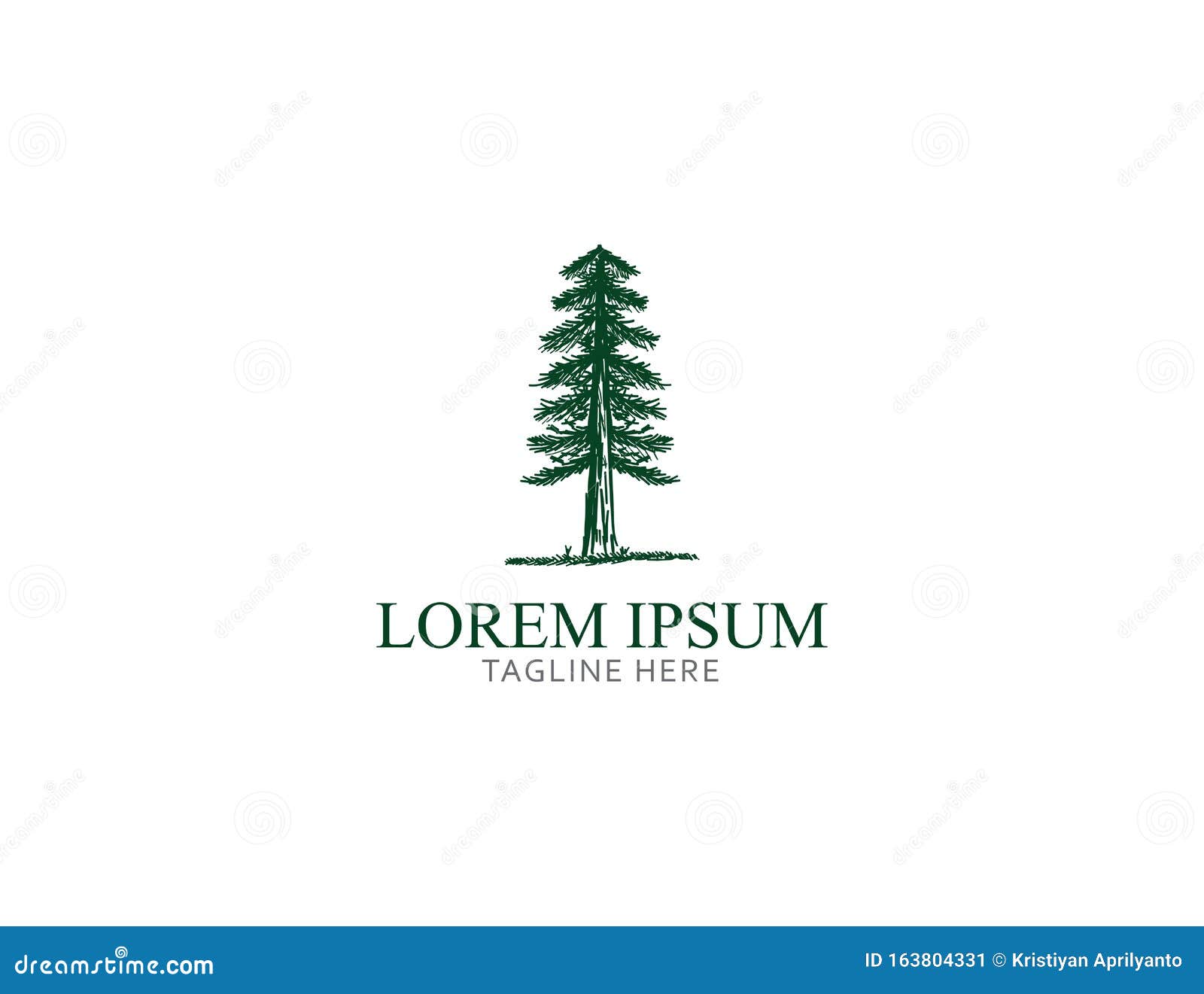 Tree Hand Drawn Logo Template Stock Vector - Illustration of abstract ...