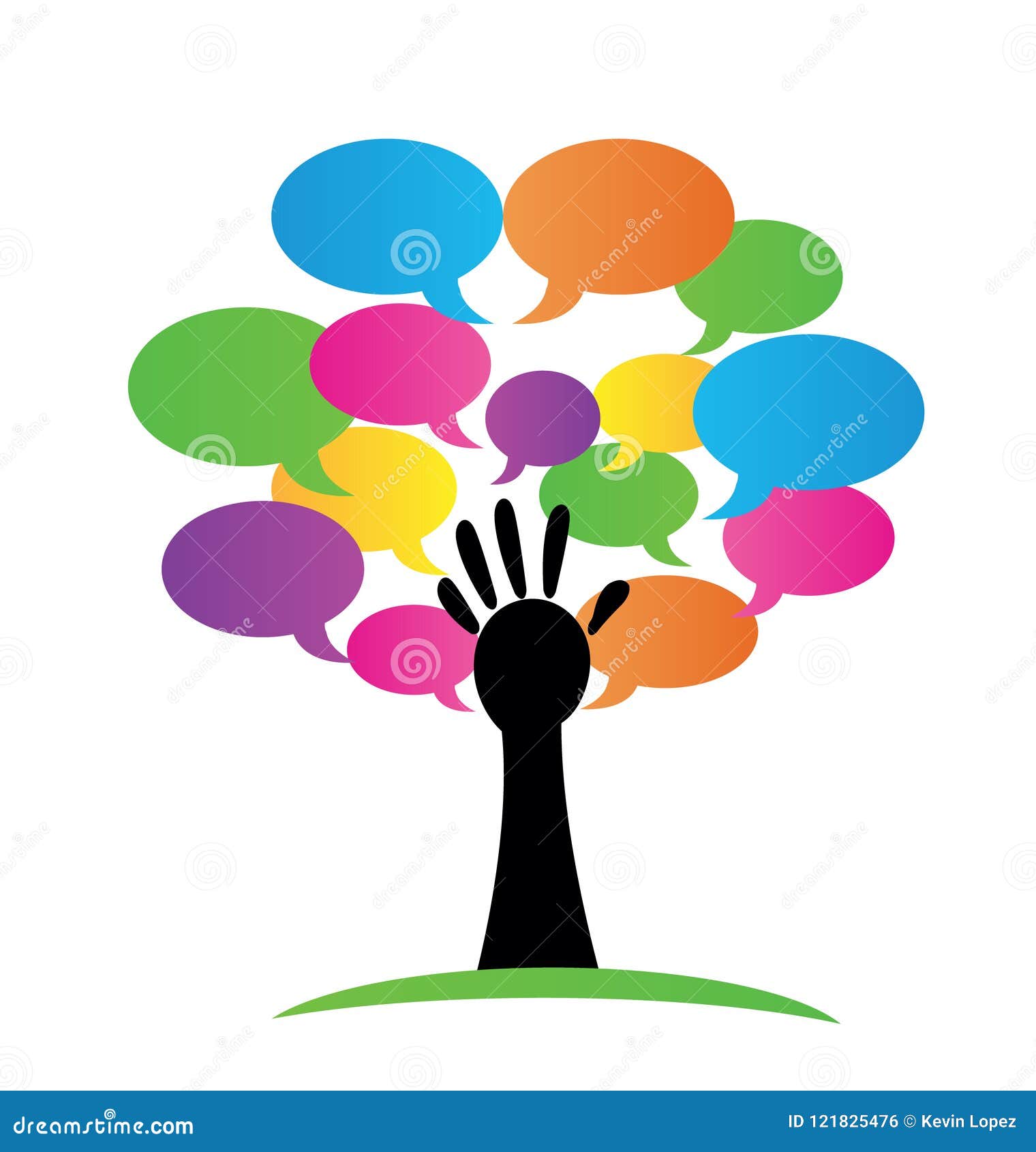 Tree Hand Peace Unity Abstract. Vector Logo Symbol Stock Vector ...