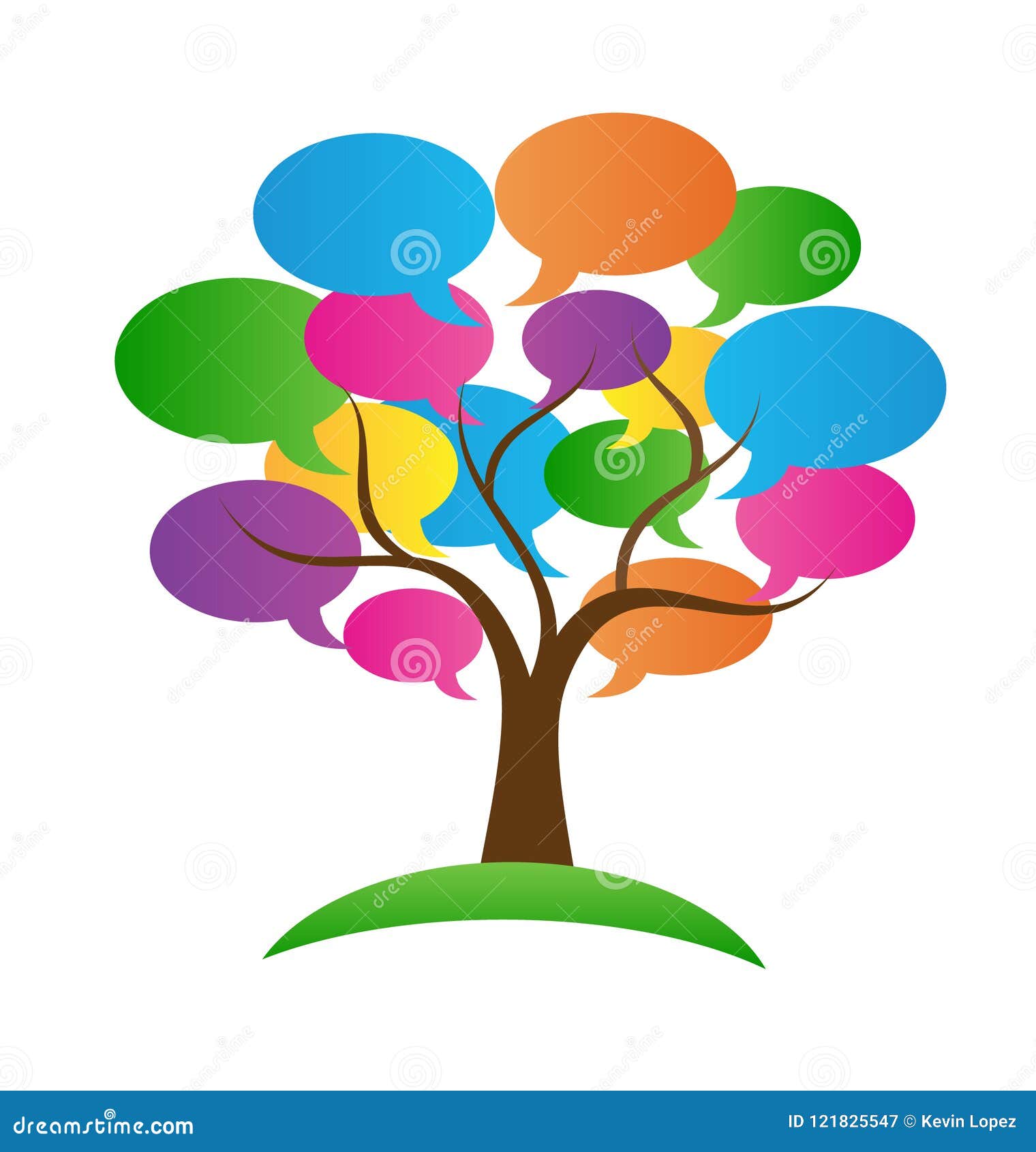 Tree Hand Peace Unity Abstract. Vector Logo Symbol Stock Vector ...