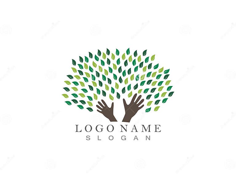 Tree hands logo stock vector. Illustration of hands - 133331311