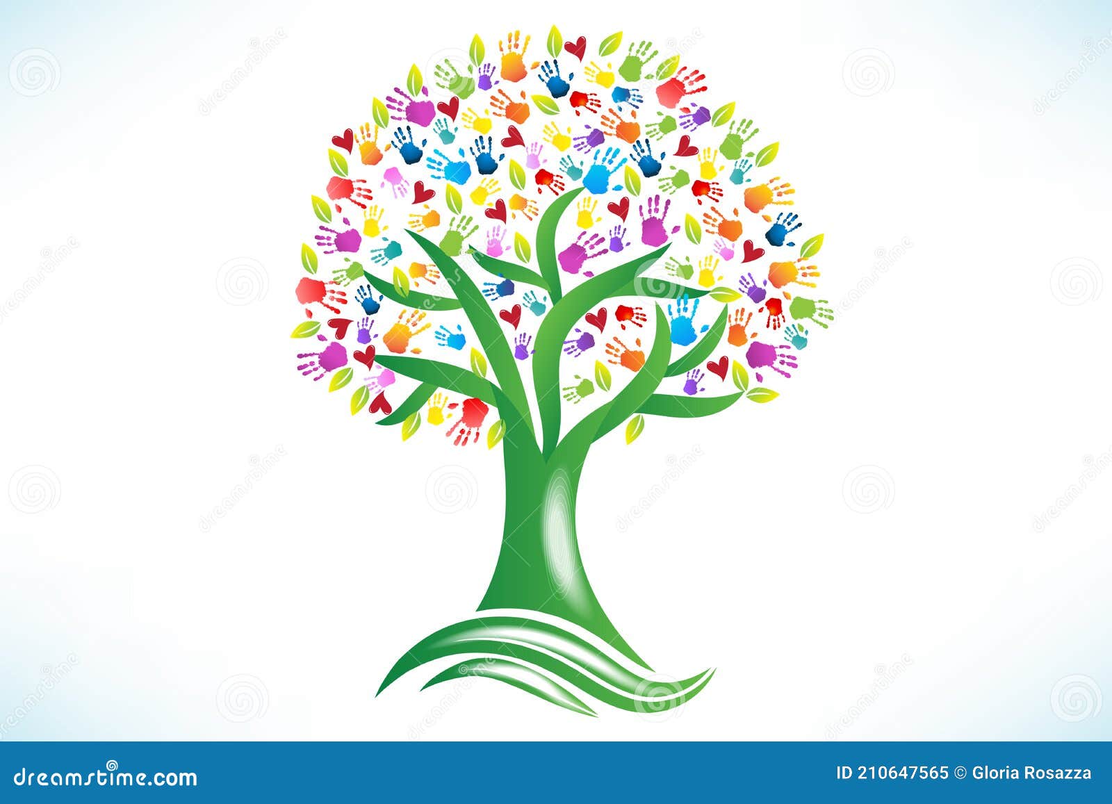 Handshaking Love Heart Shape Logo Cartoon Vector | CartoonDealer.com ...