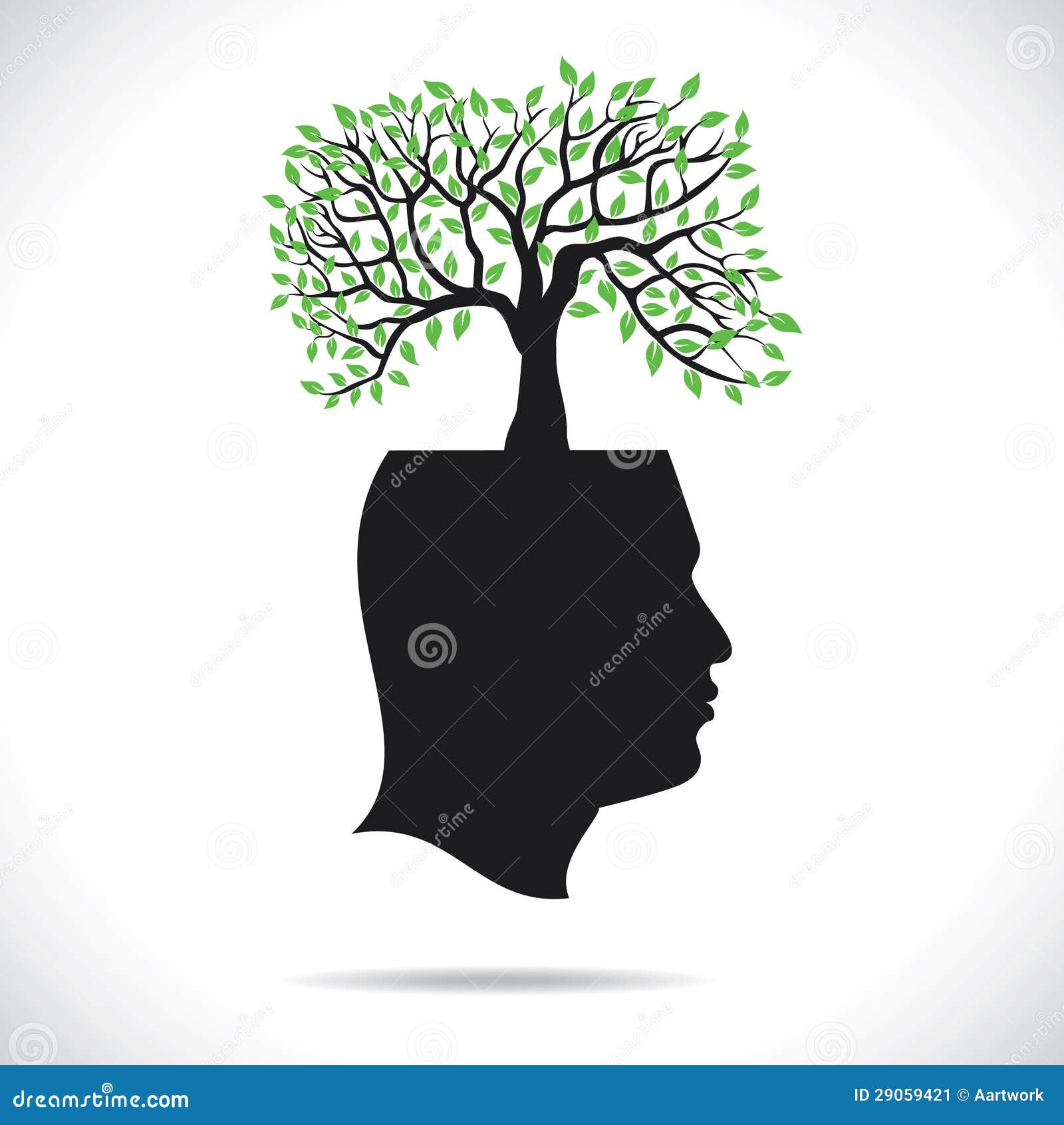 Tree head stock vector. Illustration of depression, environment - 29059421