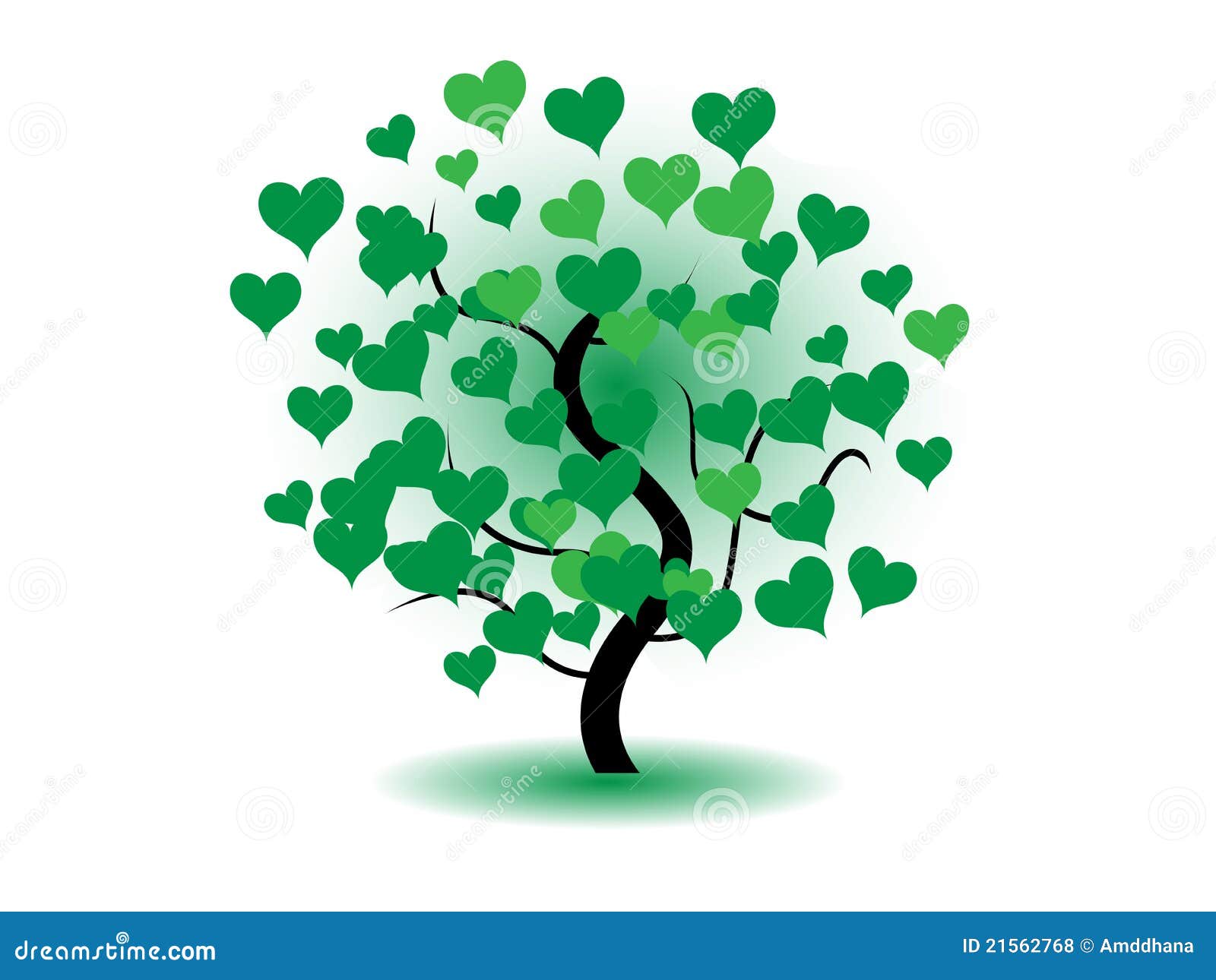 Tree with heart stock illustration. Illustration of church - 21562768