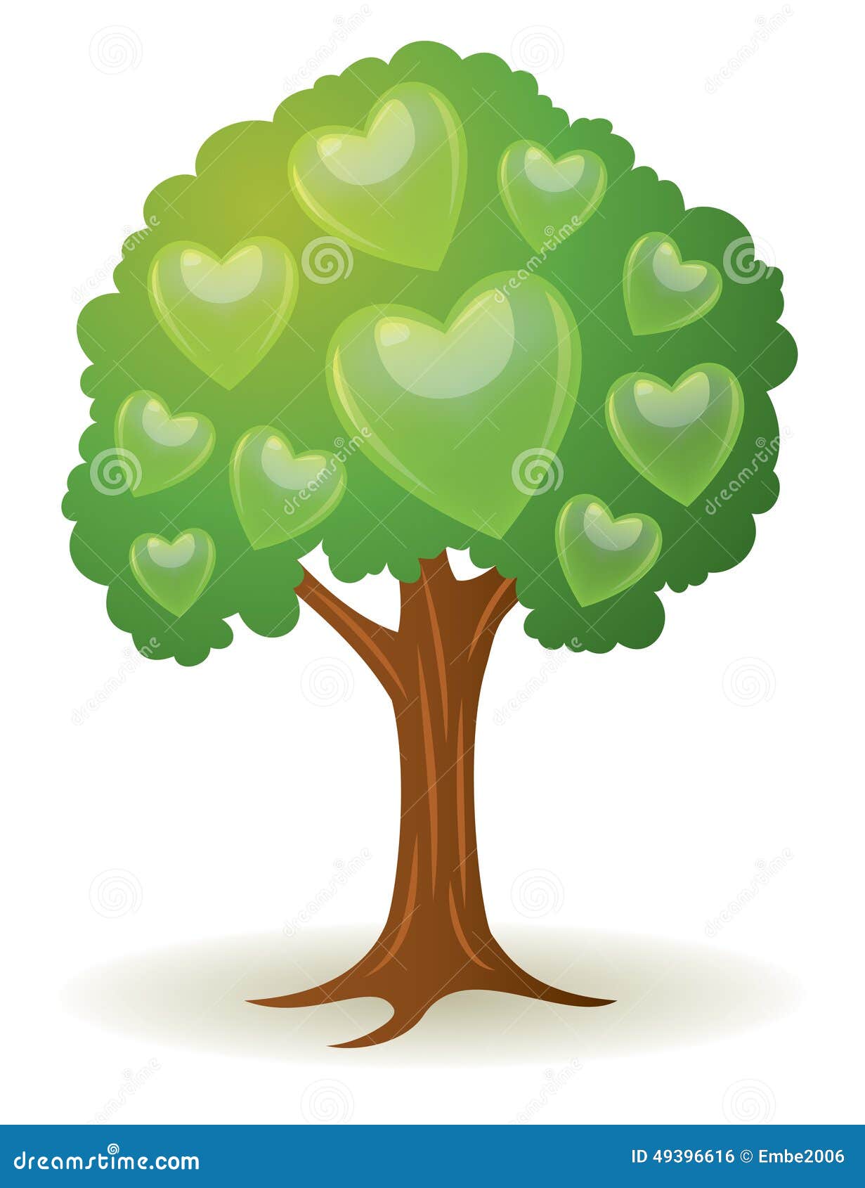 Tree Heart Logo stock vector. Illustration of isolated - 49396616