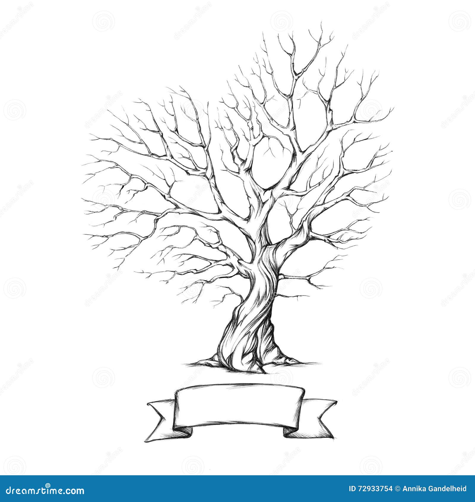 Tree with Heart-shaped Crown Stock Illustration - Illustration of ...