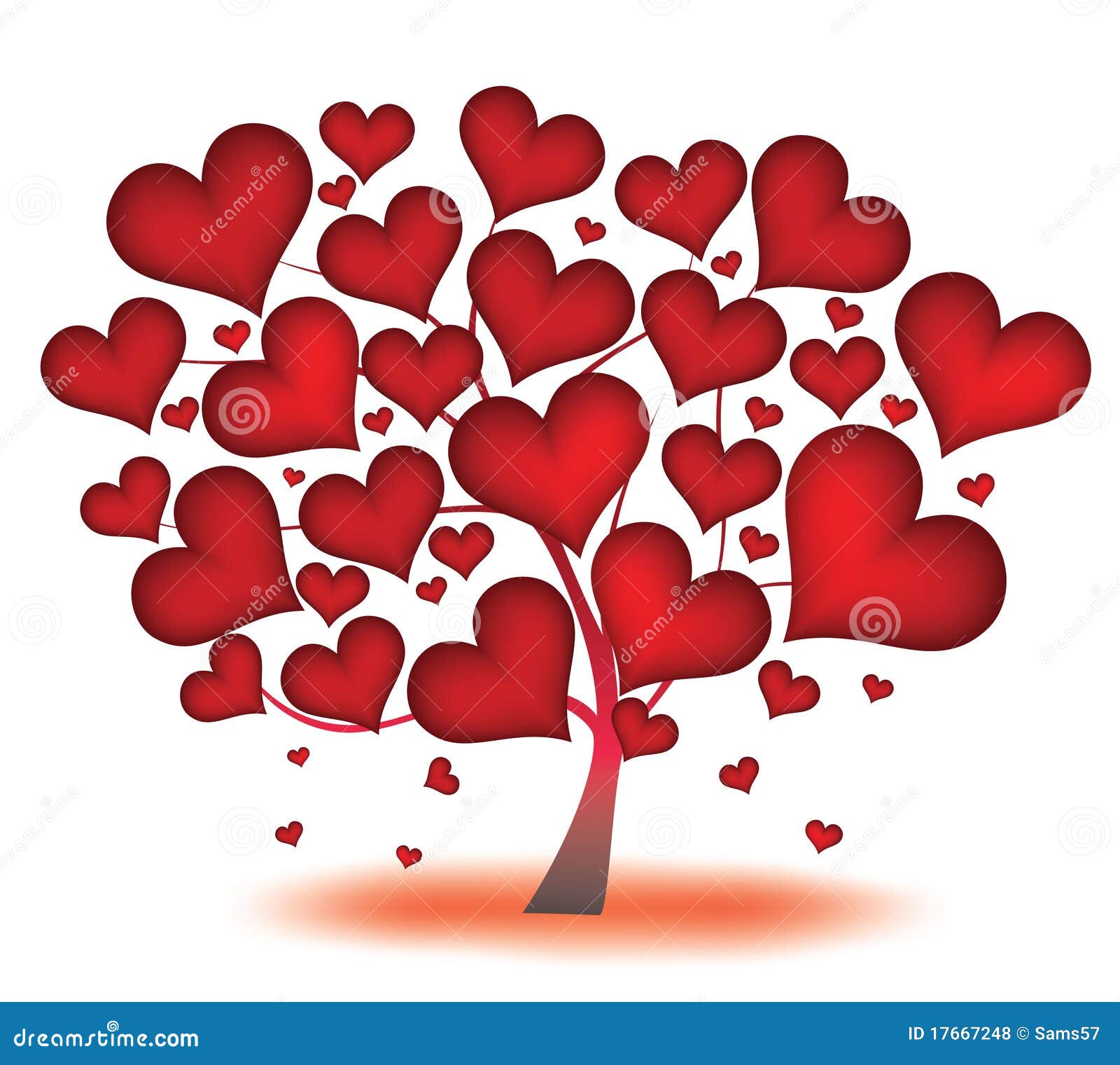 Tree From Hearts Royalty Free Stock Photos - Image: 17667248