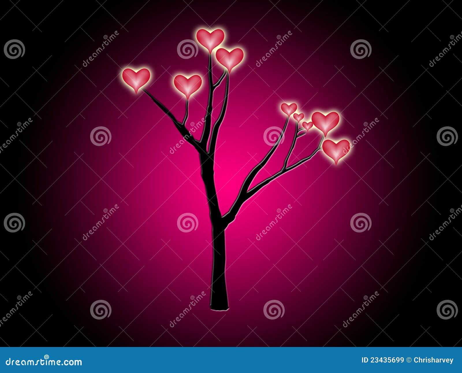 Tree of Hearts stock illustration. Illustration of love - 23435699