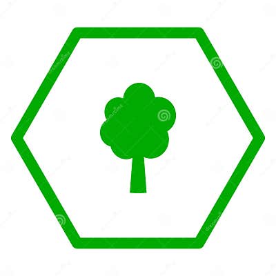Tree and hexagon stock vector. Illustration of organic - 231278918
