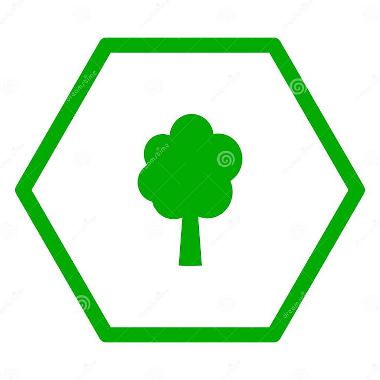 Tree and hexagon stock vector. Illustration of organic - 231278918