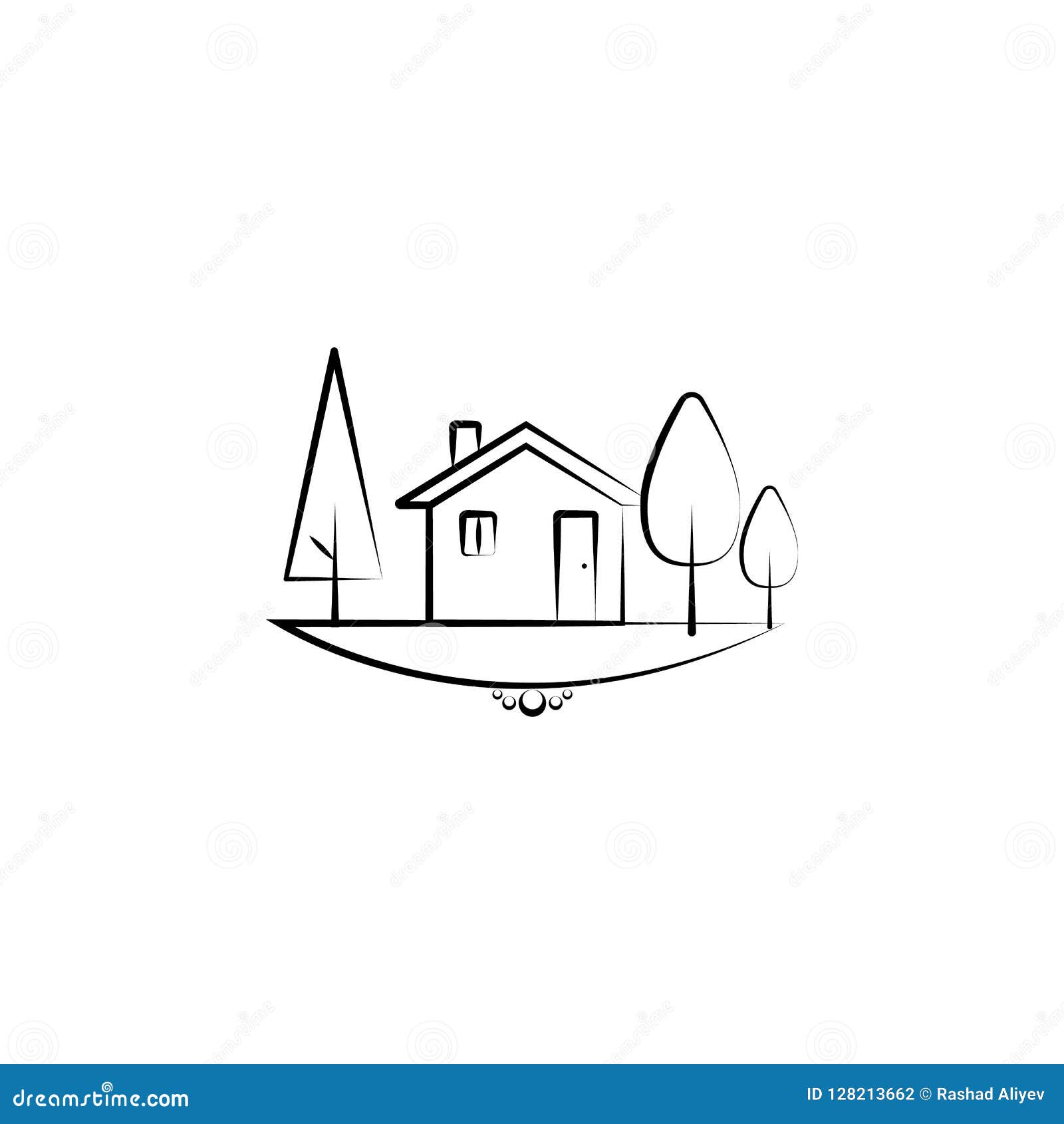 Tree and Home Icon. Element of Landscape Icon for Mobile Concept and ...