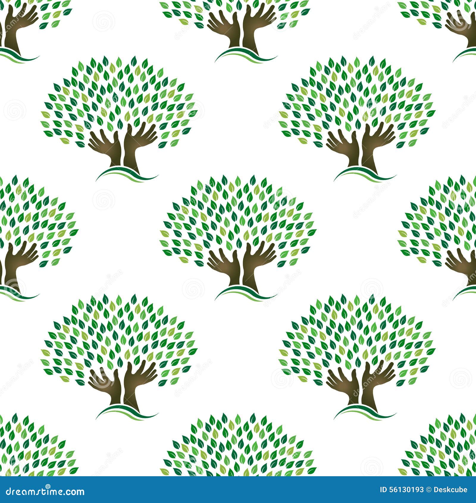 Tree of Hope Pattern Seamless Stock Illustration - Illustration of ...