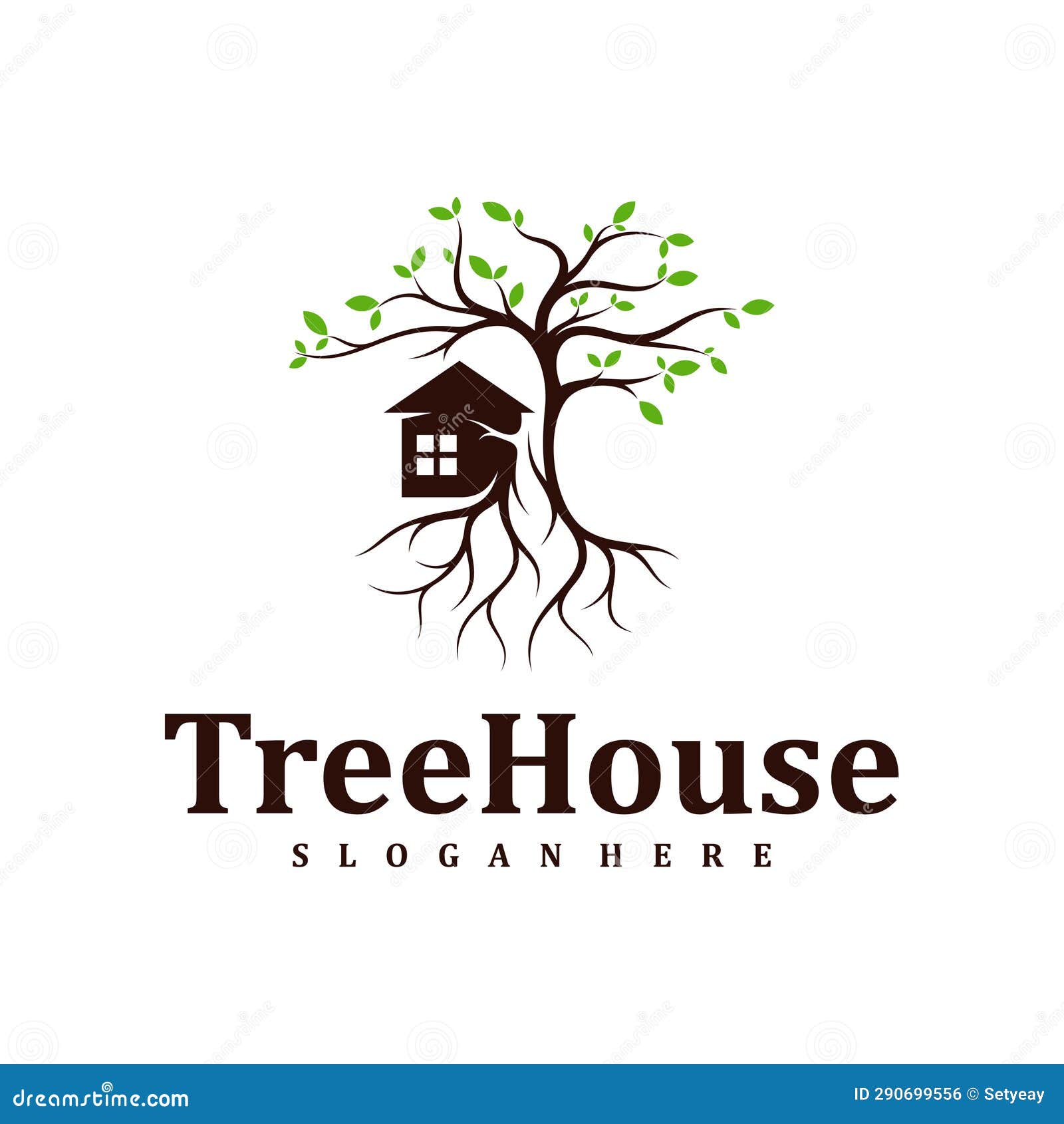 Tree House Logo Design Template. Creative House Tree Logo Vector ...