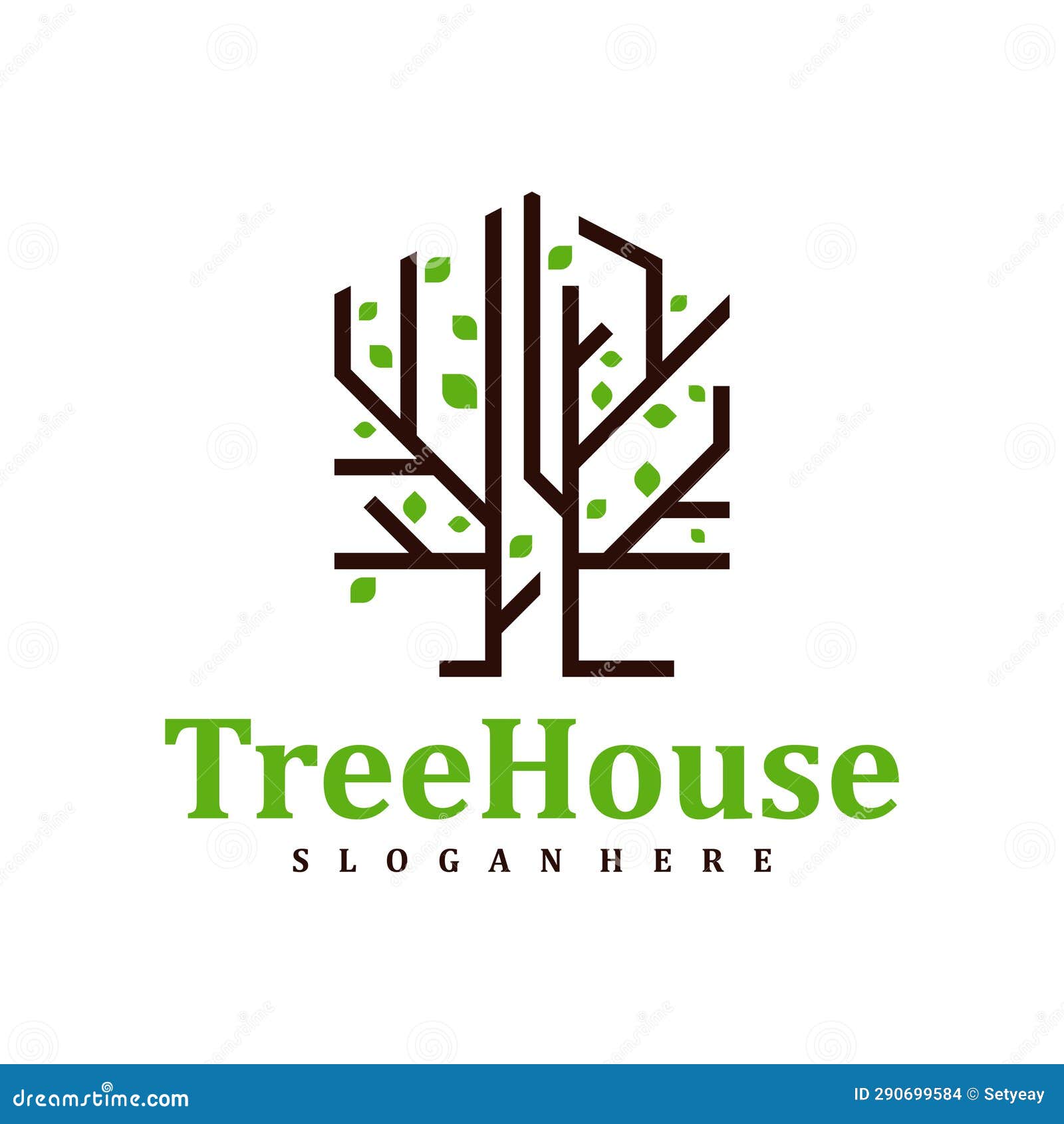 Tree House Logo Design Template. Creative House Tree Logo Vector ...