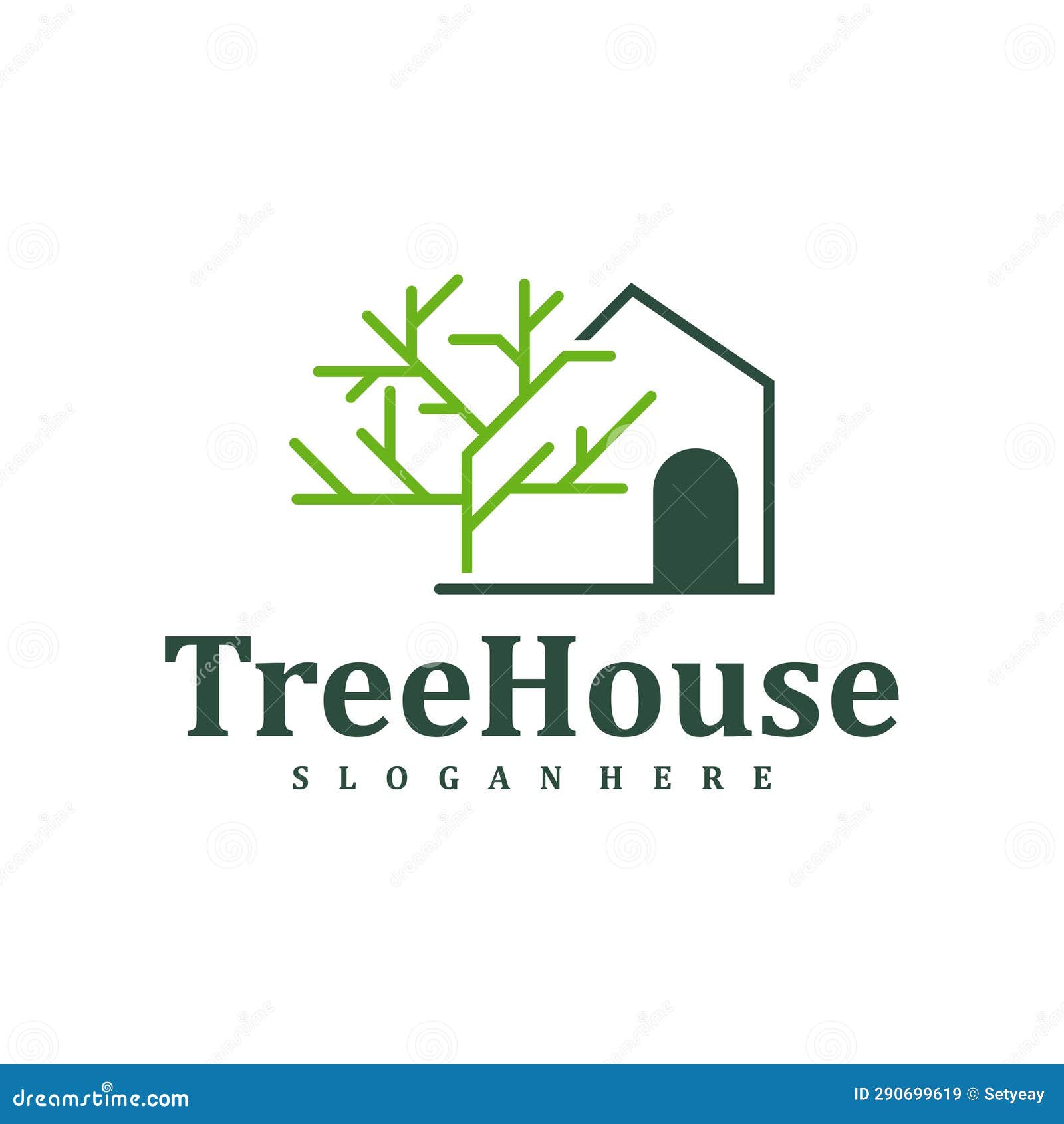 Tree House Logo Design Template. Creative House Tree Logo Vector ...