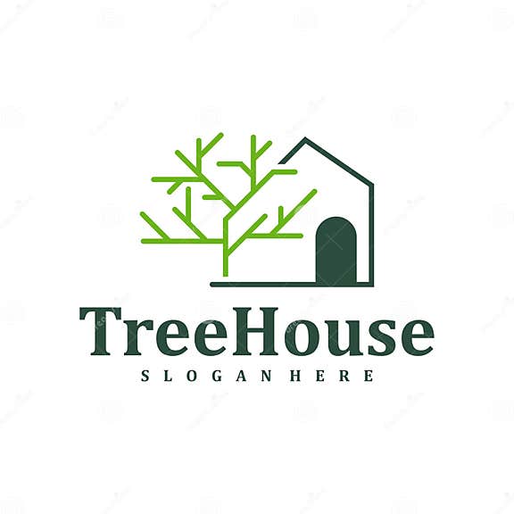 Tree House Logo Design Template. Creative House Tree Logo Vector ...