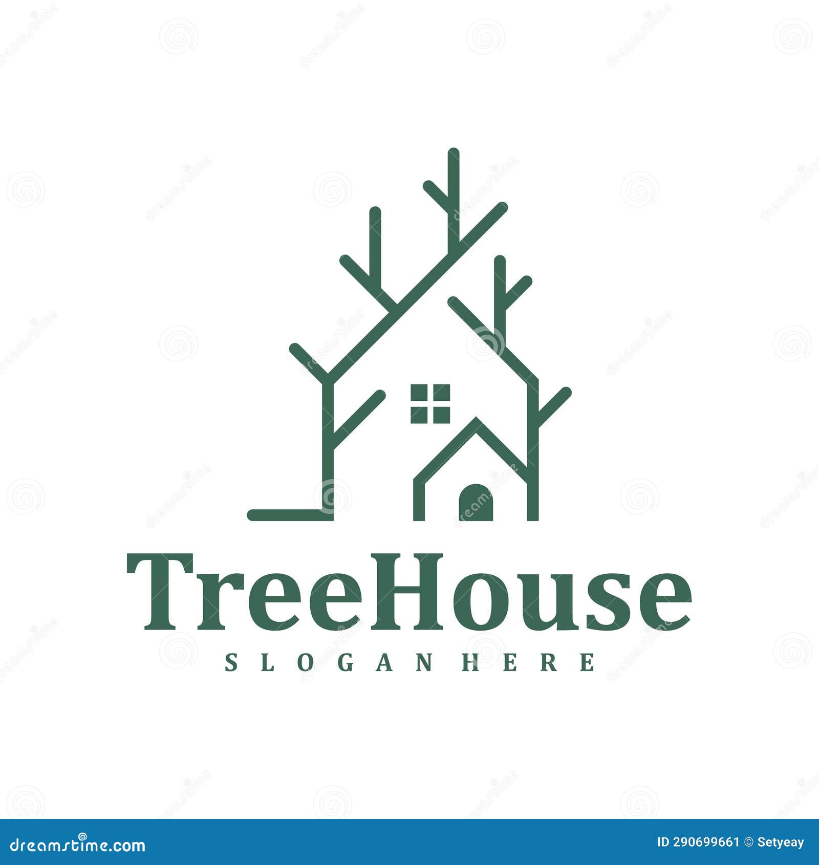 Tree House Logo Design Template. Creative House Tree Logo Vector ...