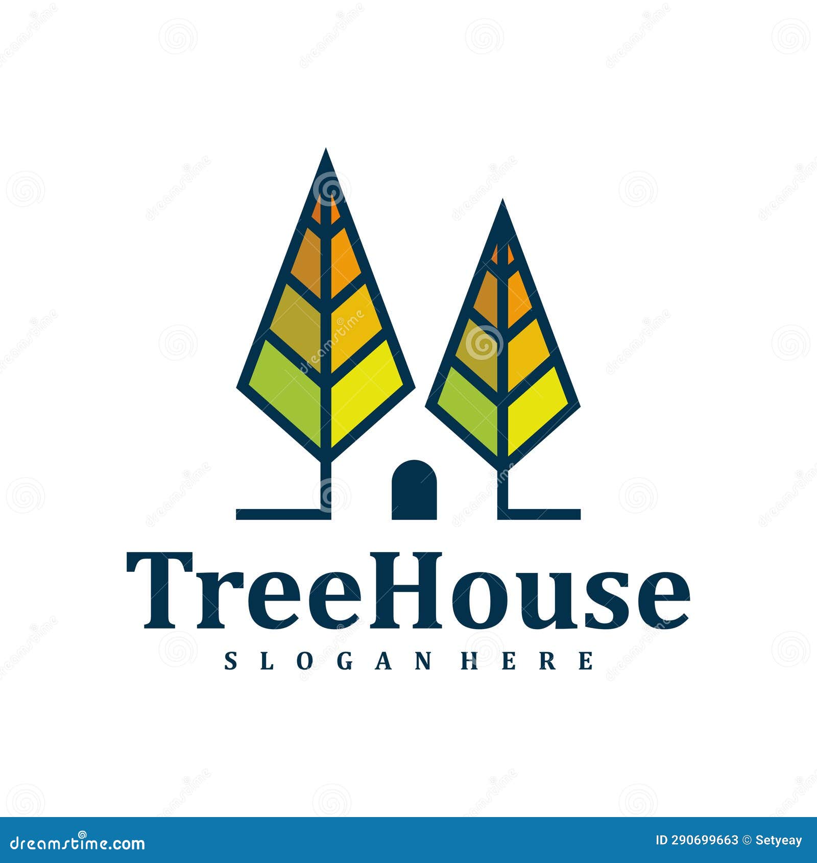 Tree House Logo Design Template. Creative House Tree Logo Vector ...