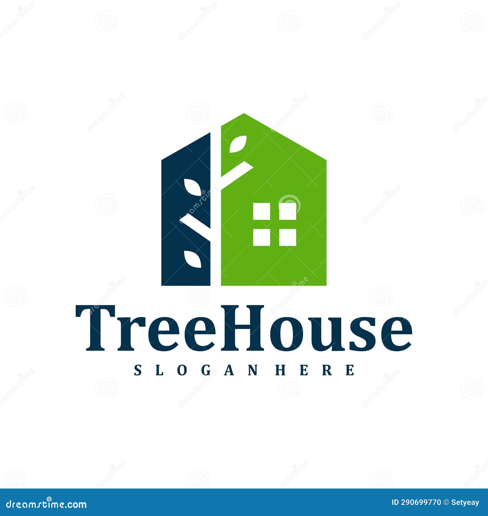 Tree House Logo Design Template. Creative House Tree Logo Vector ...