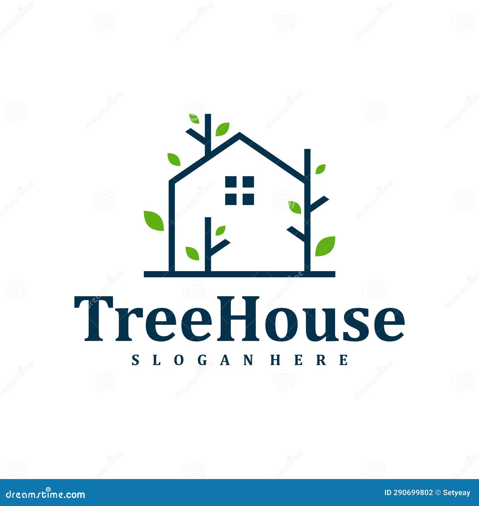 Tree House Logo Design Template. Creative House Tree Logo Vector ...